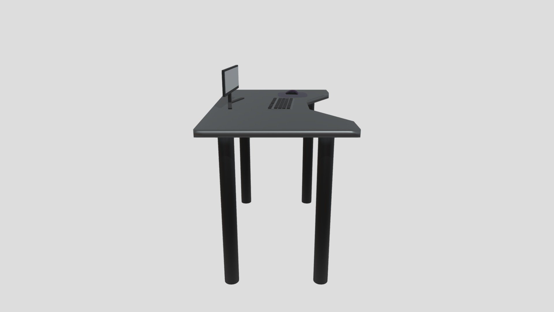 table with computer low poly - Download Free 3D model by an1m17 ...