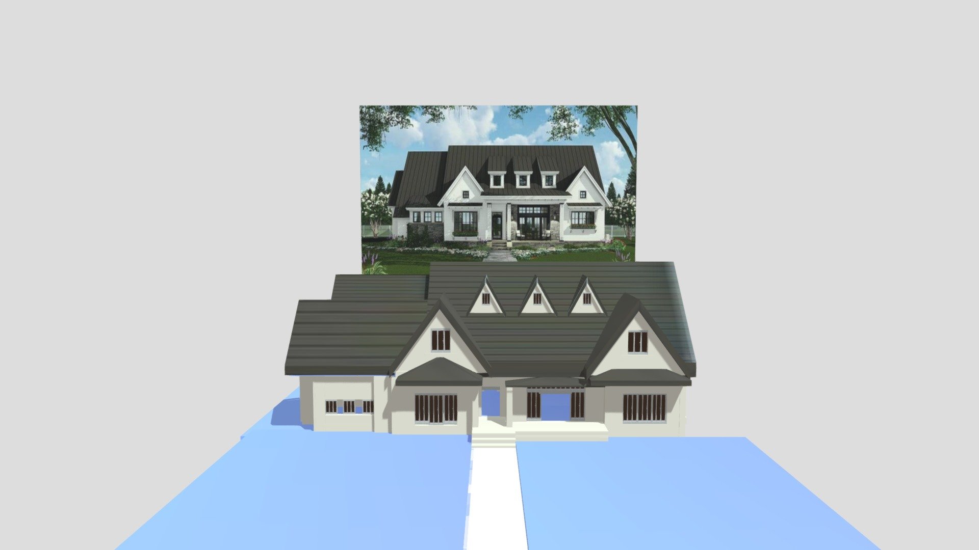 Custom Modern styled mansion base - Download Free 3D model by Jayexe ...