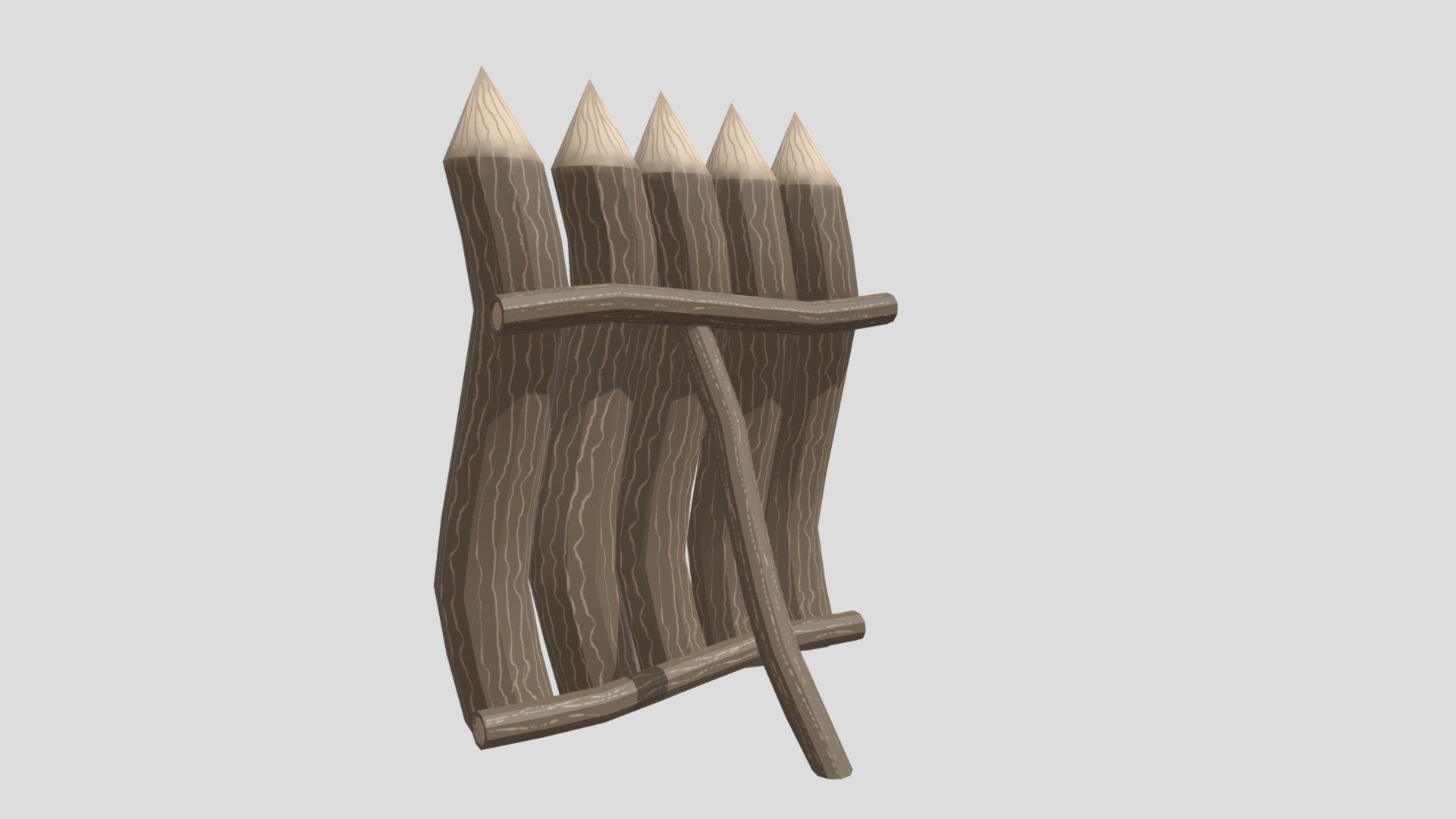 Wooden Palisade - Download Free 3D model by Nicolet13_Art [0c1b8ca ...