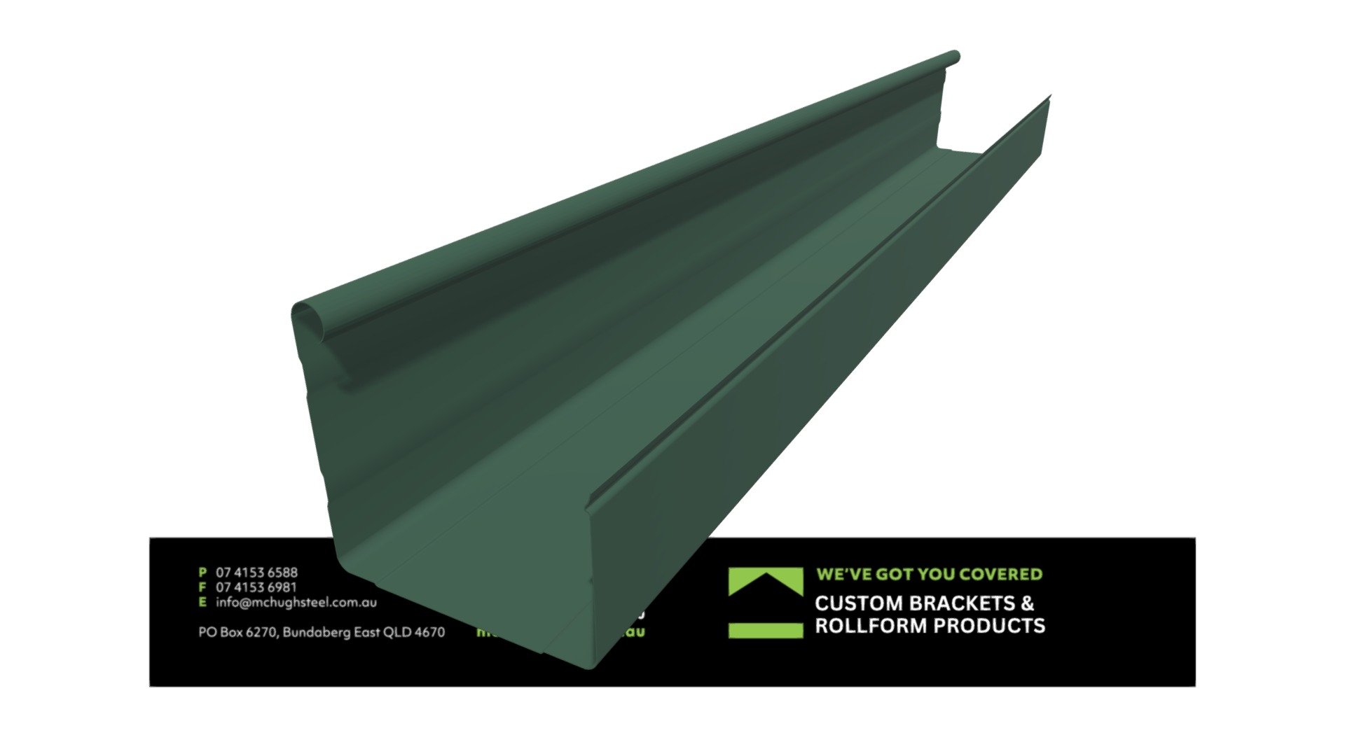 SQGCN Squareline Gutter Colorbond Cottage Green - 3D model by ...