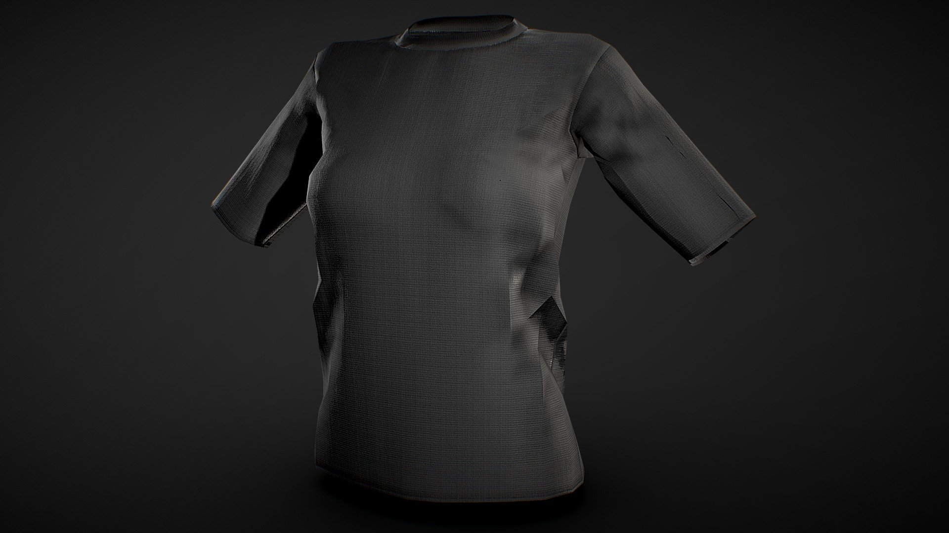 Basic Half-sleeve T-shirt Female - Buy Royalty Free 3D model by Paradoox_Fashion [0c21855 ...
