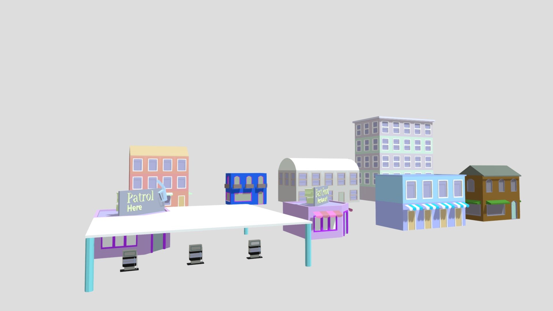Low Polly Houses - 3D model by Mashood_ (@mashood) [0c2b569] - Sketchfab