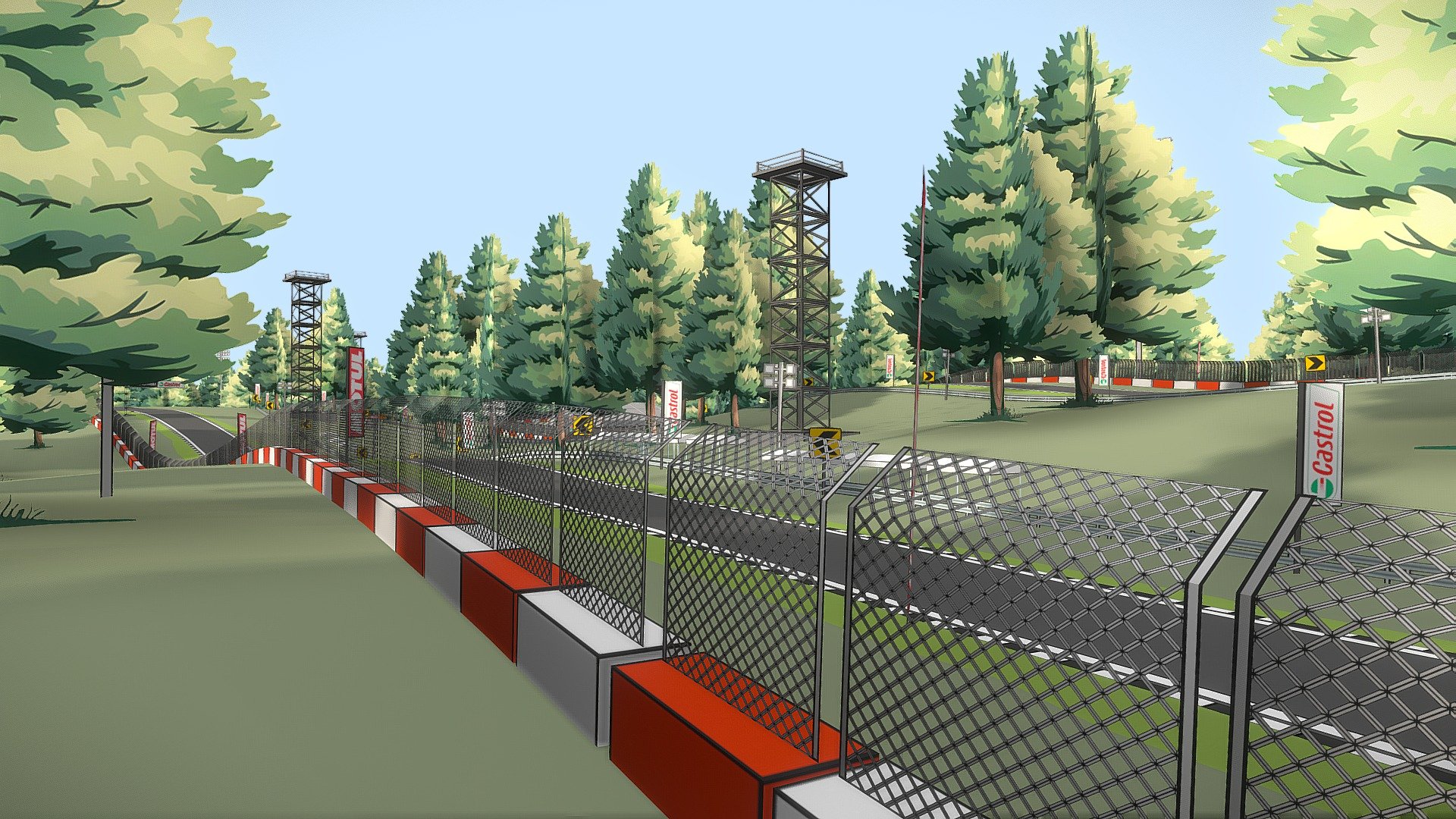 Cartoon Race Track - Buy Royalty Free 3D model by Nicholas-3D ...