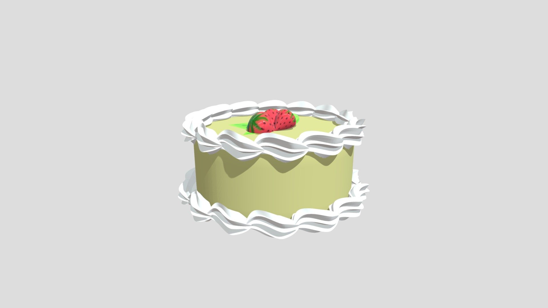 Cake Creamy Strawberry - Download Free 3D model by Lynnly [0c2c8ae ...