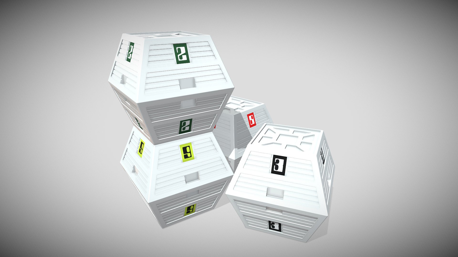 Space 1999 Hexagonal boxes - Buy Royalty Free 3D model by COSEDIMARCO [0c2cba7] - Sketchfab Store