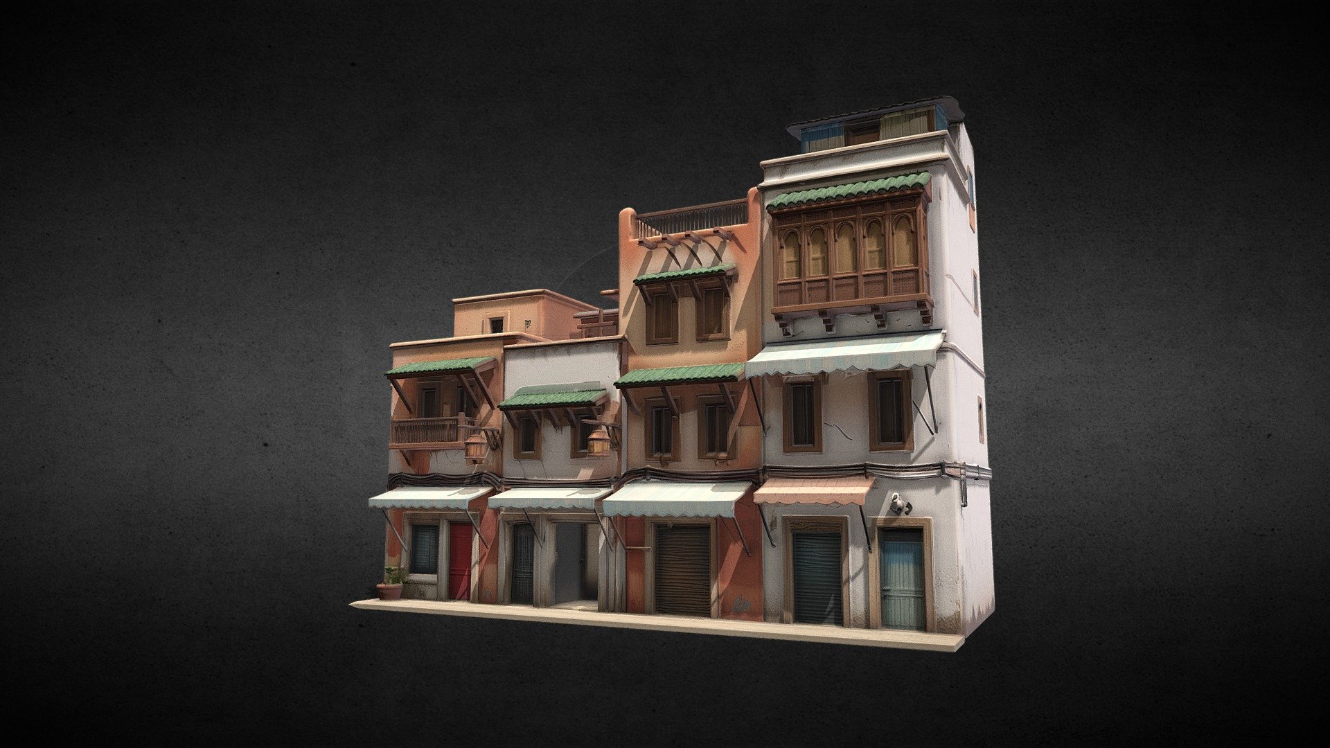 Moroccan Urban Block – Stylized Tier I - Download Free 3D model by ...