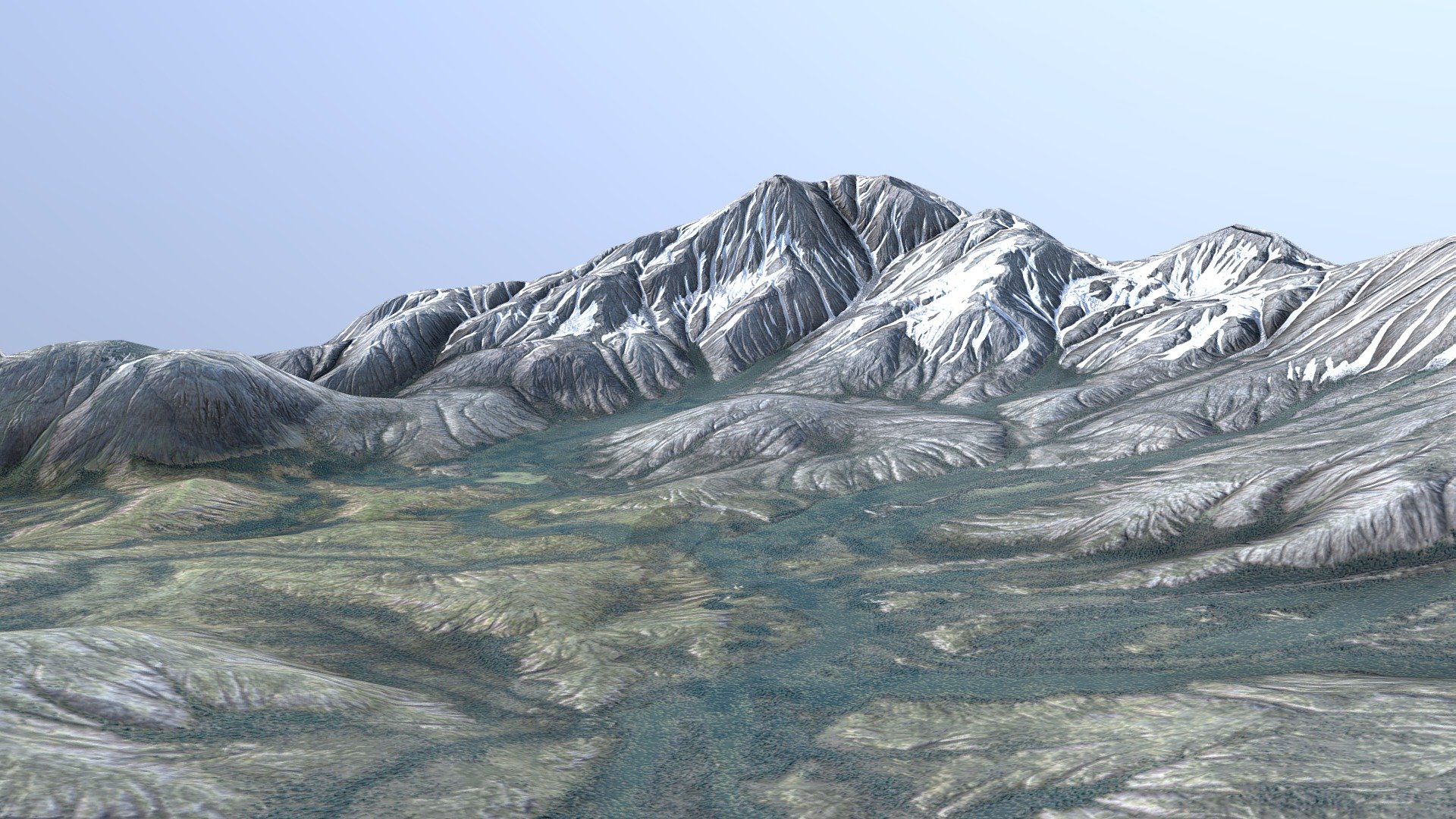 Stylized Rocky Mountain Backdrop (Lowpoly) - Buy Royalty Free 3D model ...