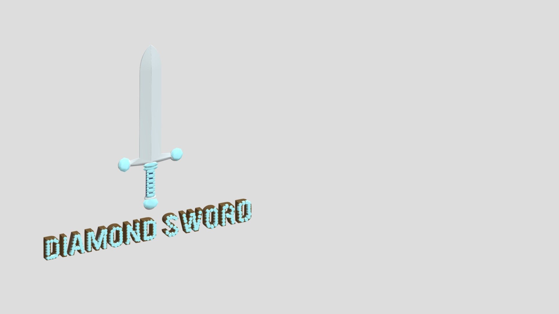 Diamond sword - Download Free 3D model by s8893126 [0c36dd6] - Sketchfab