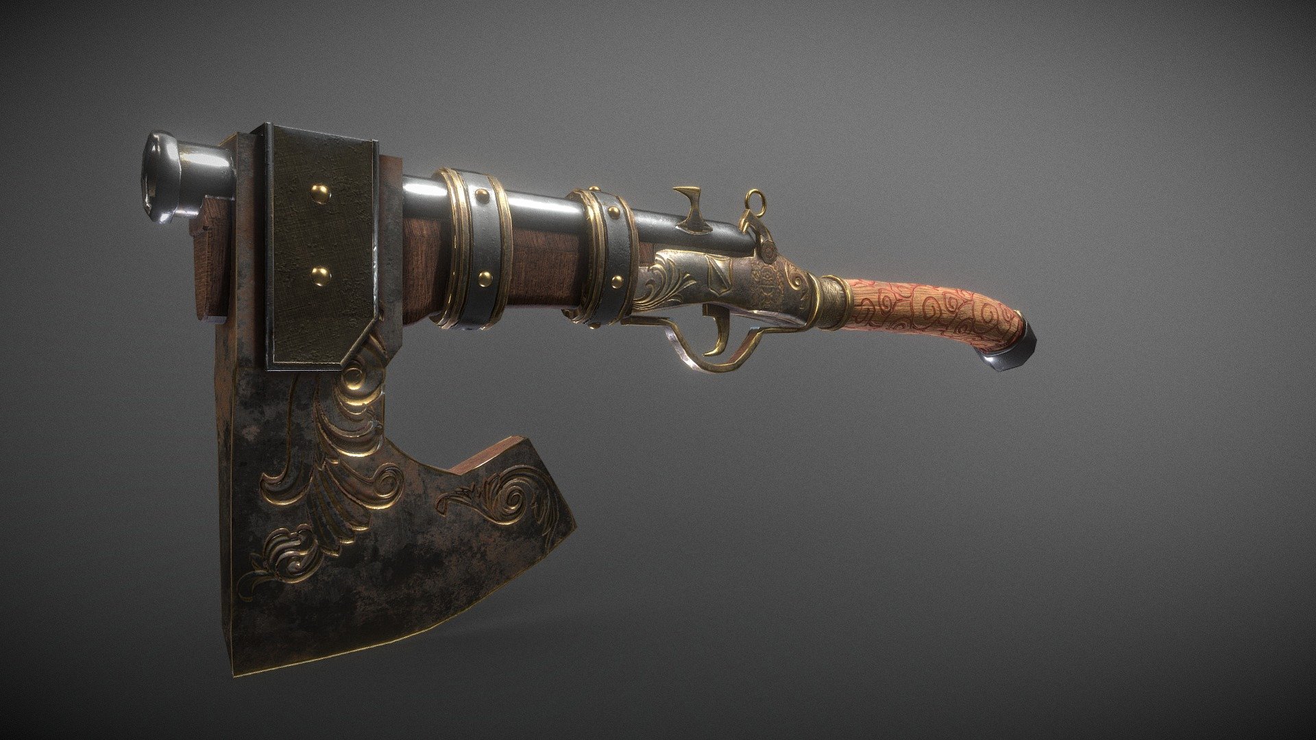 AxeGun - Download Free 3D model by MysticArts (@VishnuRajan) [0c37629 ...