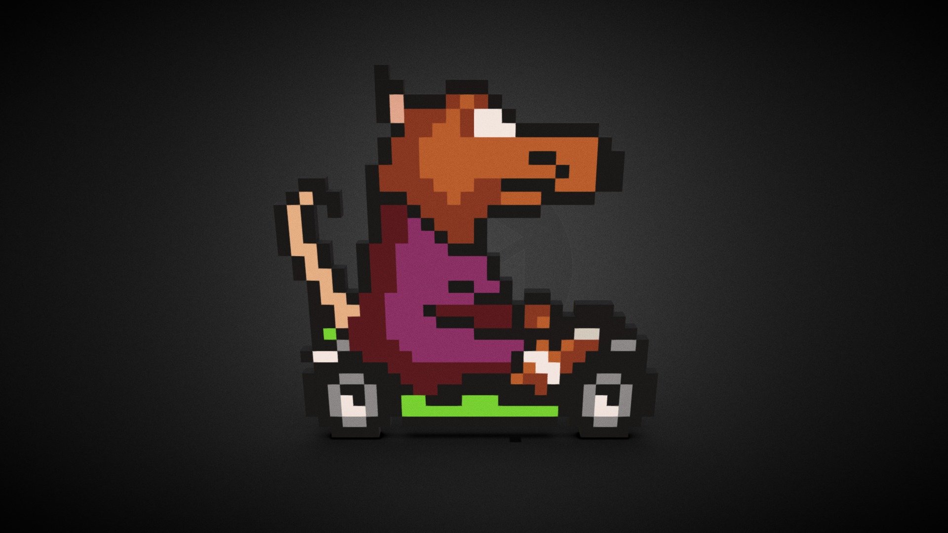 SMK142 - Super Pixel Kart TMNT Master Splinter - Buy Royalty Free 3D ...