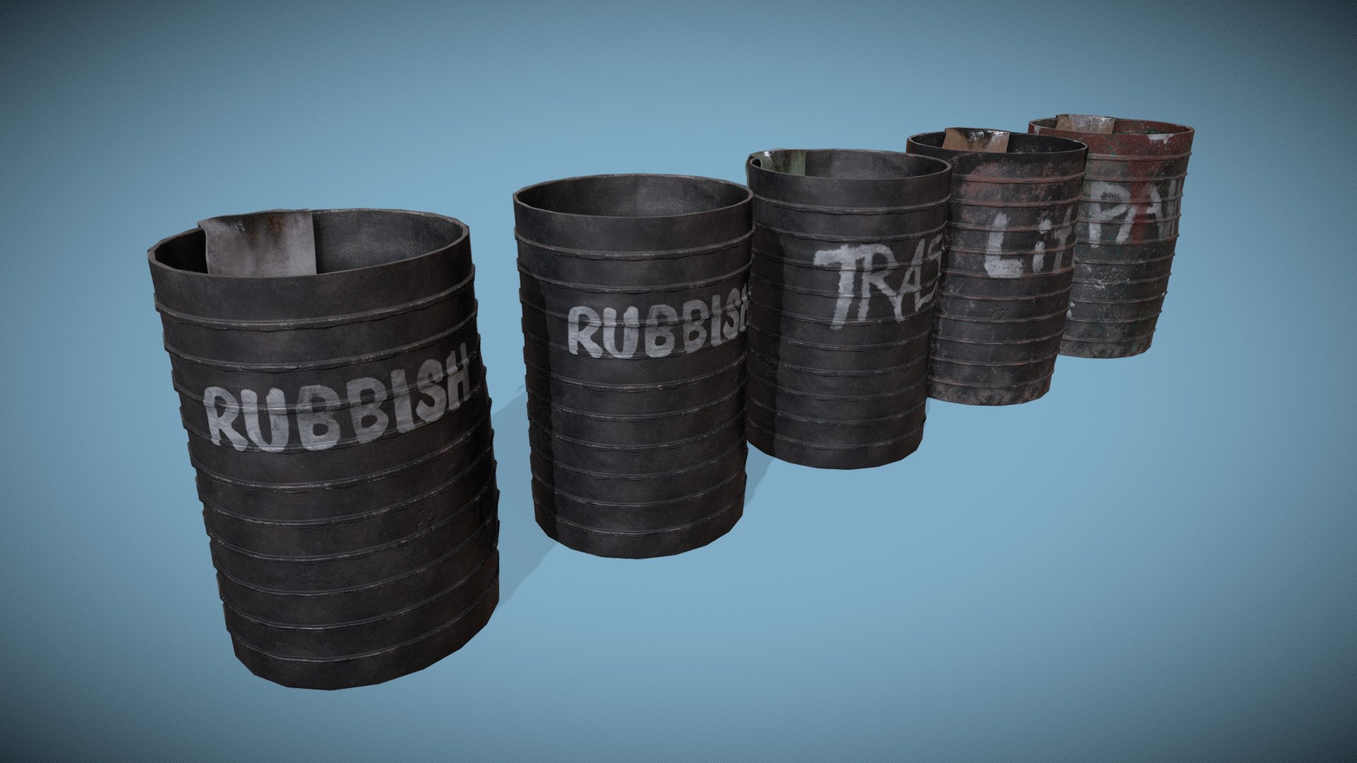 Oily Rubbish Bin Oil Drums - Buy Royalty Free 3D model by Mad_Lobster ...