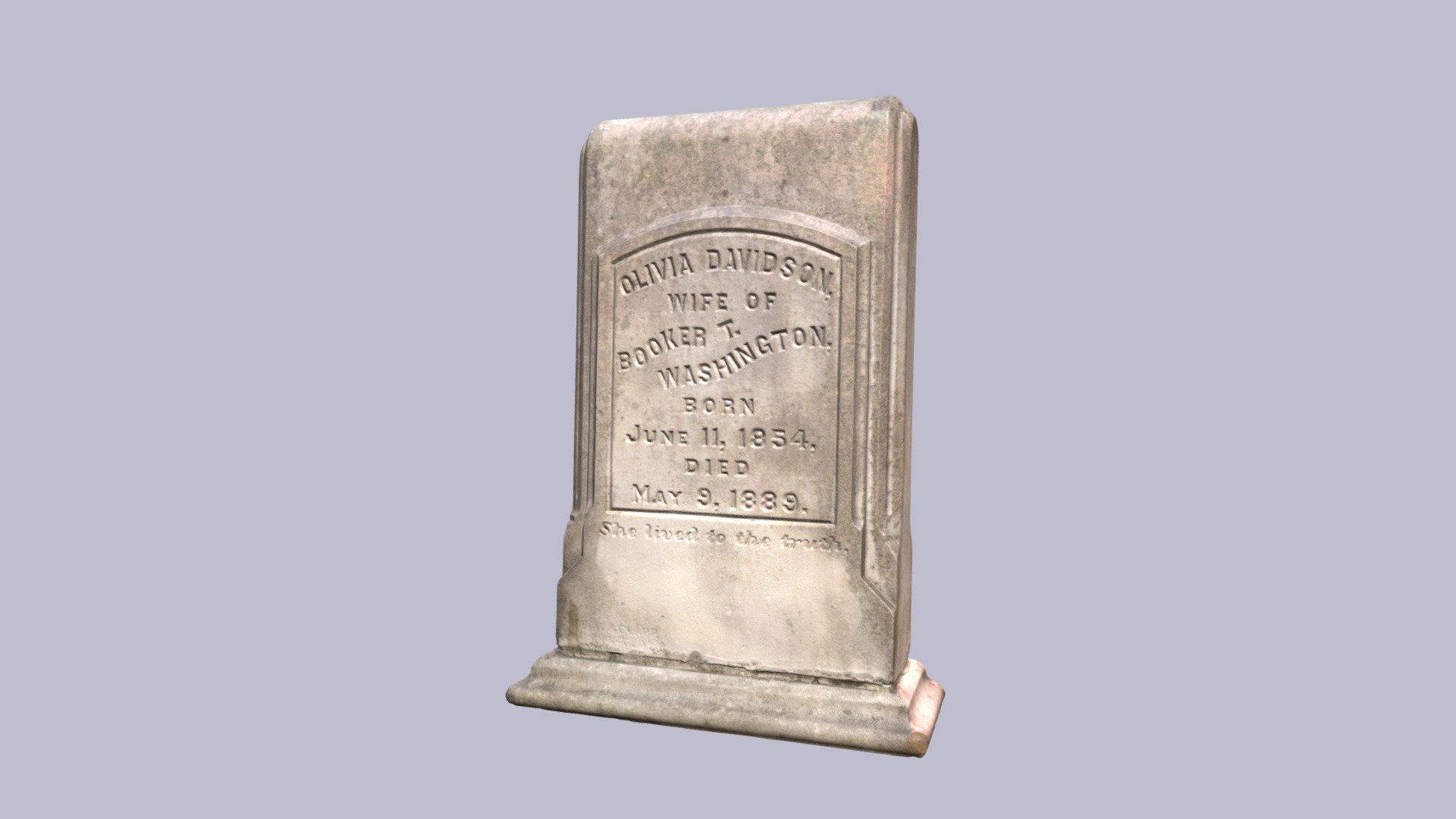 Olivia Davidson Headstone - Download Free 3D model by NCPTT_NPS ...
