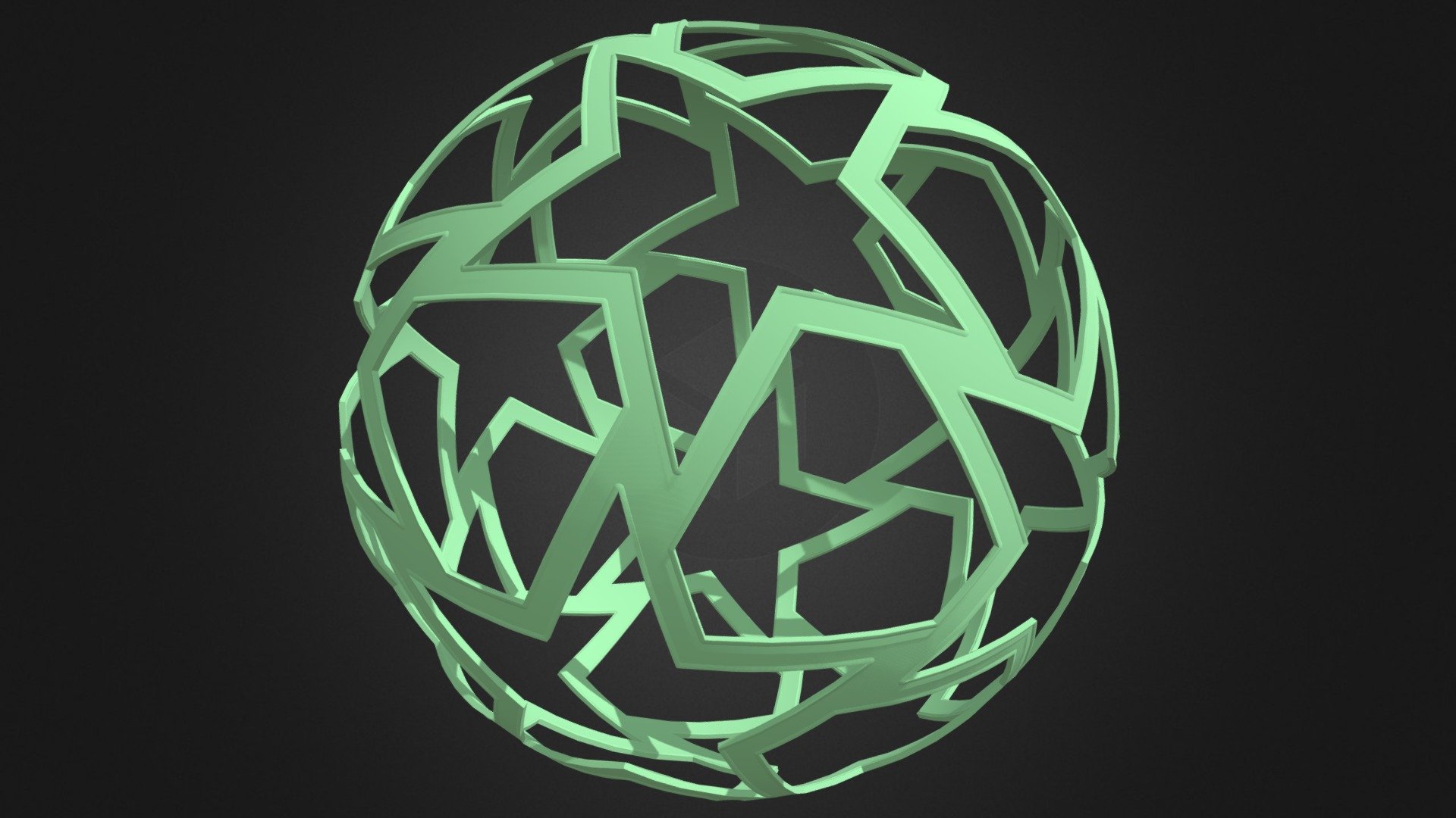 Wireframe Shape Geometric Finale Ball - Buy Royalty Free 3D model by MR ...