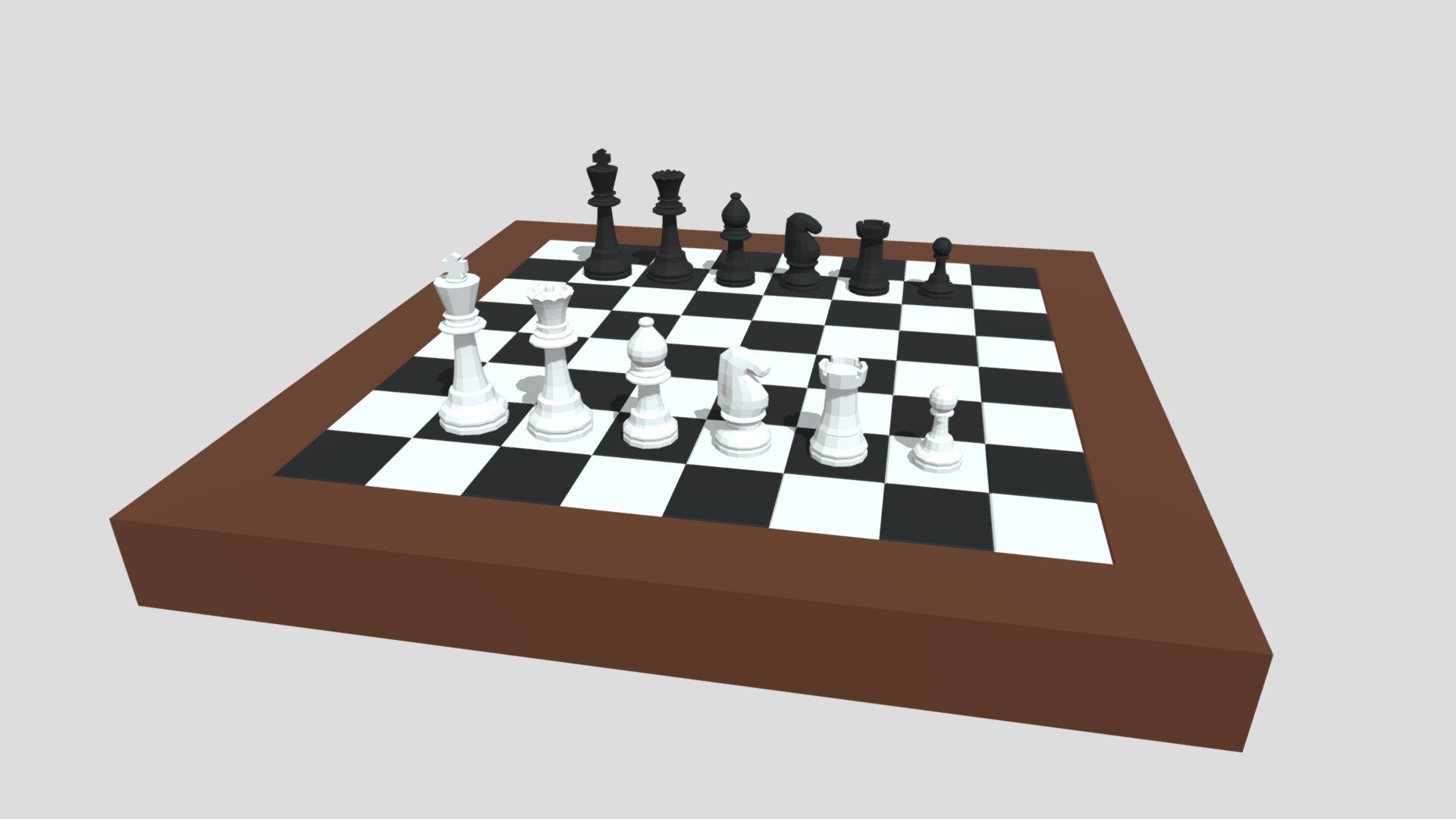 Low Poly Chess Set - 3D model by nikrad (@nikrad.fl) [0c48f44] - Sketchfab