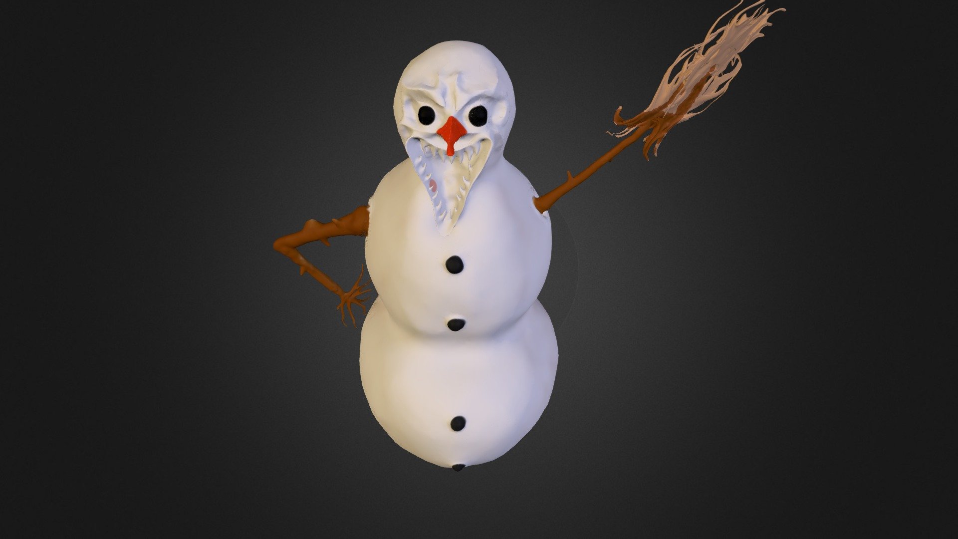 scary snowman - 3D model by leopoly [0c4aeb0] - Sketchfab