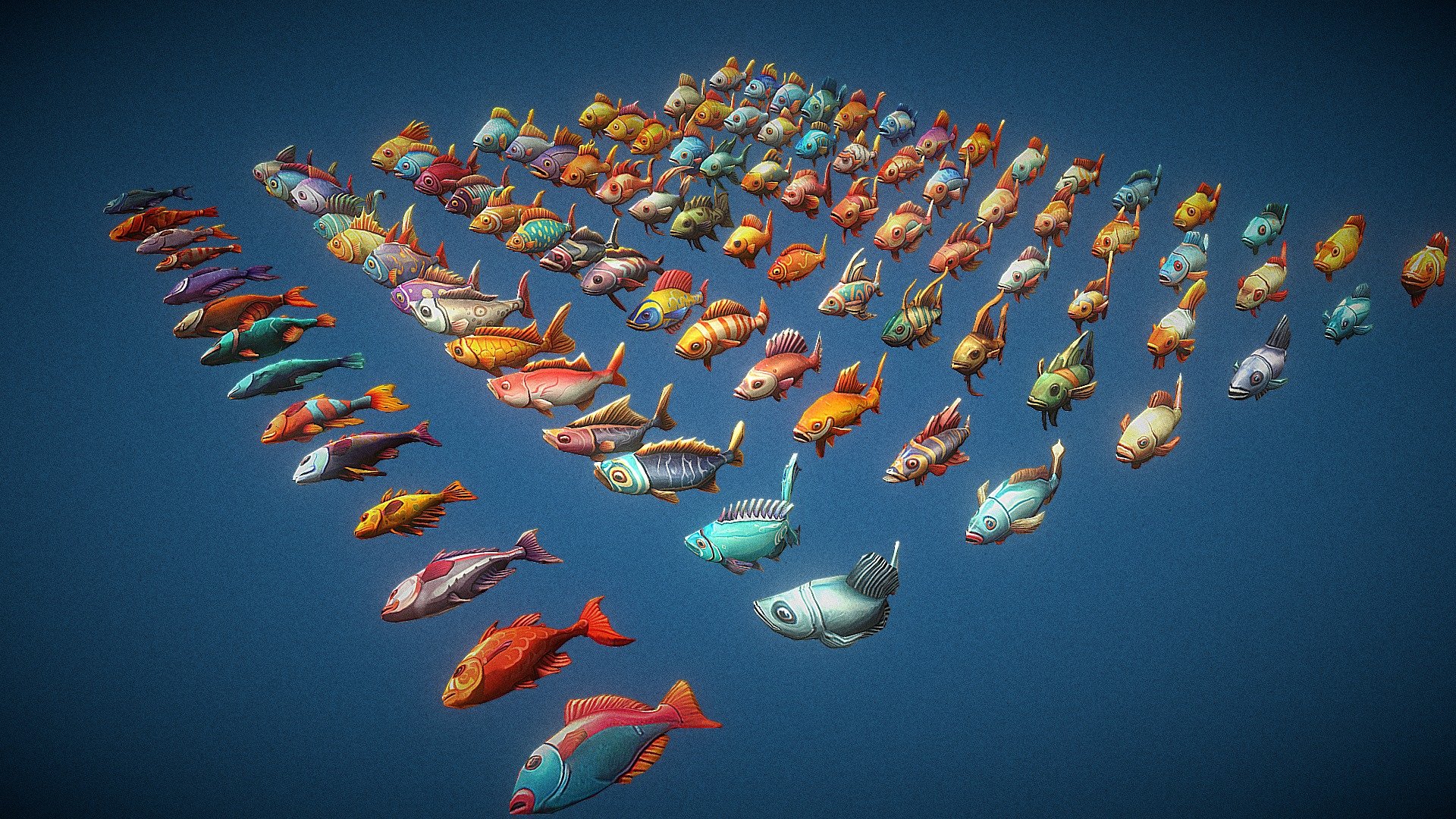 100 Stylized Fish Pack - Buy Royalty Free 3D model by Celestia Studio ...
