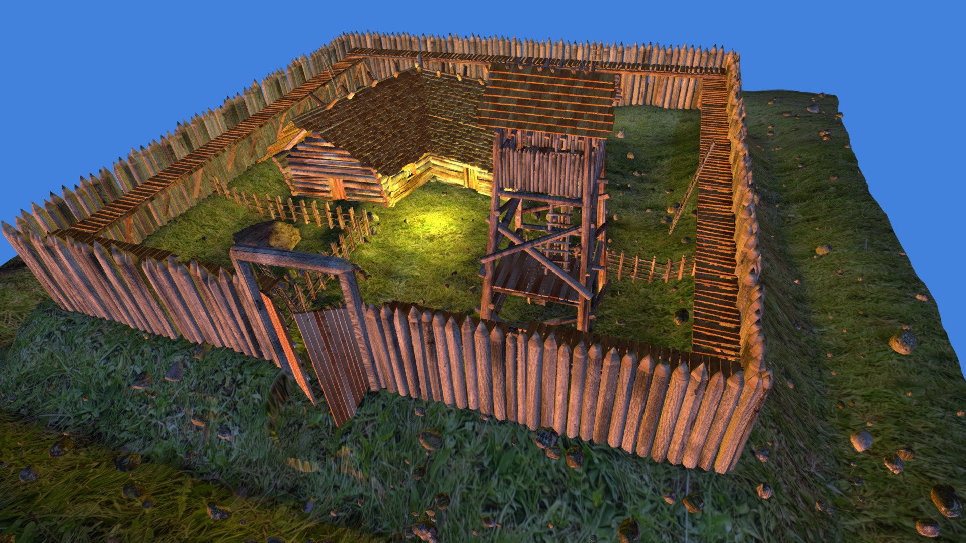 Viking Fortress - 3D model by Sereib [0c58239] - Sketchfab
