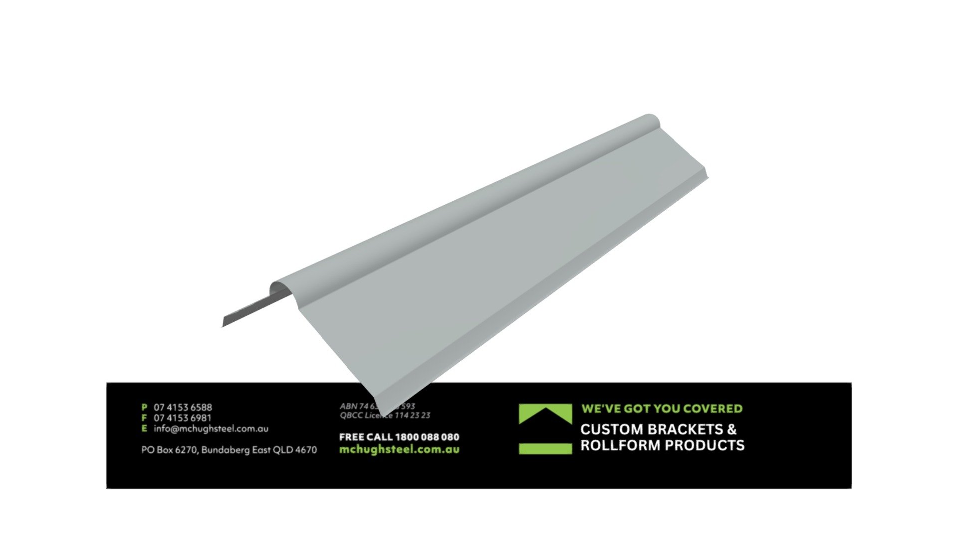 RTZA Roll Top Ridge Zincalume - 3D model by mchughsteel [0c5a176 ...