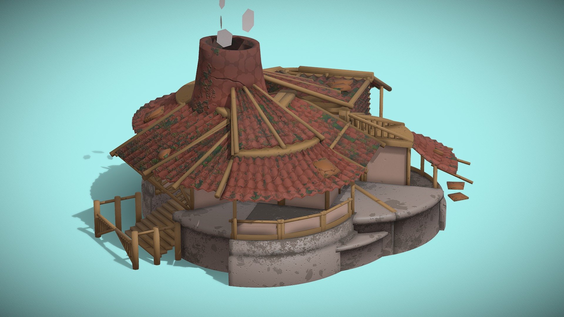 Kitbashed House - Download Free 3D model by Alex Sanches (@ASanches ...