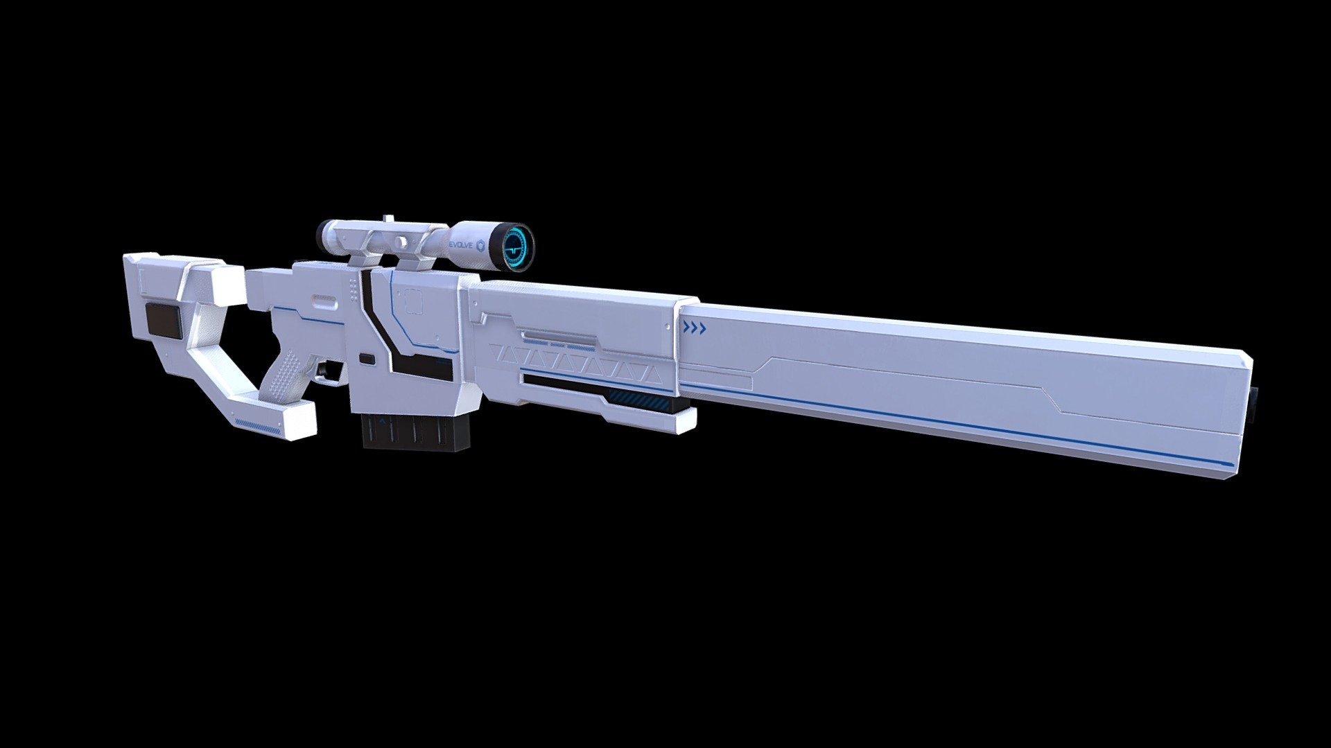 R7-X Sniper (White Edition) - Download Free 3D model by Bl4ckGh0st ...