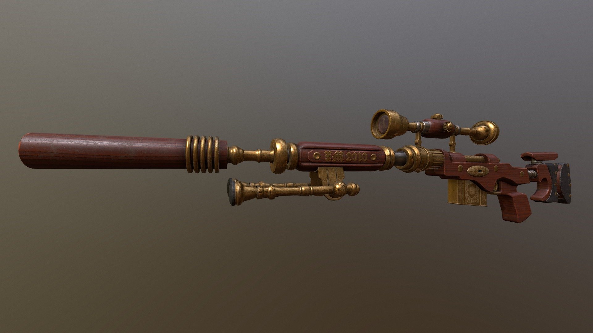 steampunk rifle - 3D model by KACTUEL [0c5ce7c] - Sketchfab