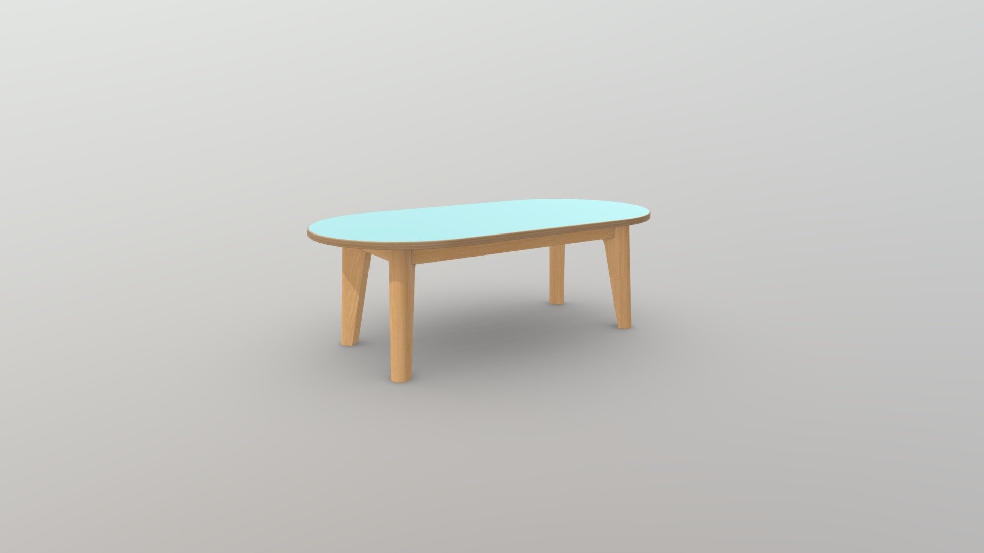 Signature Oval Row Table - Buy Royalty Free 3D model by interior model ...