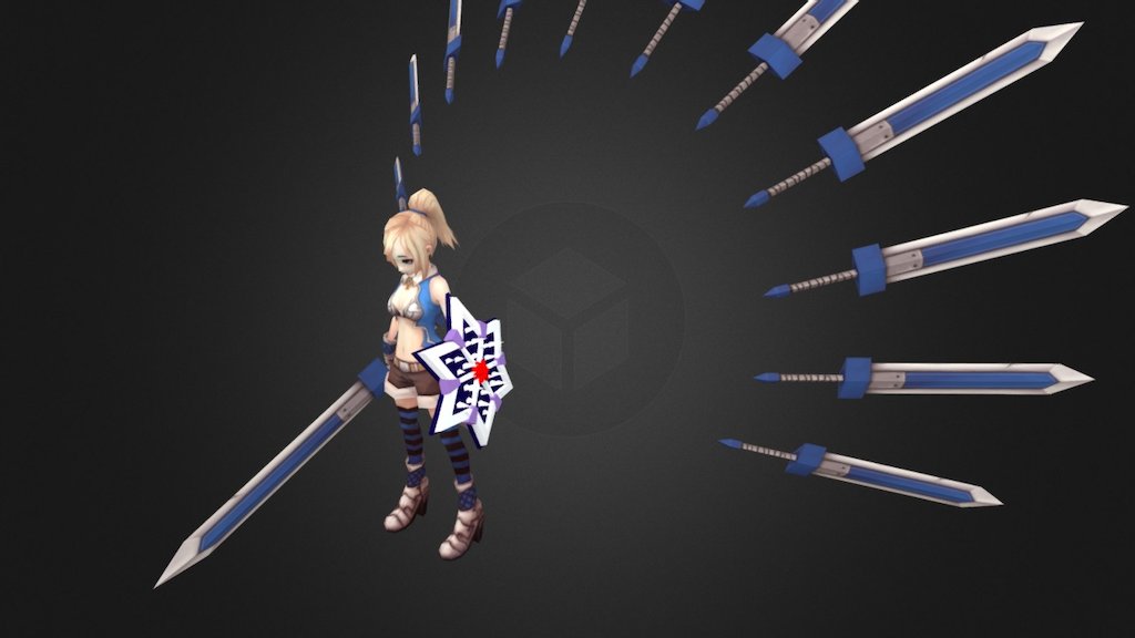 Swords Girl - 3D model by CKJoey [0c5fcf2] - Sketchfab