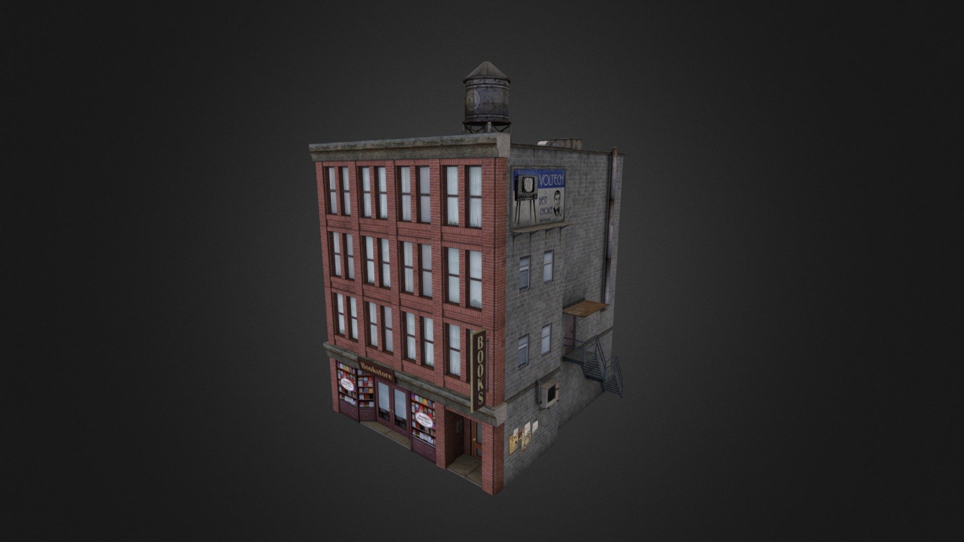 Retro City Pack Building 01 - 3D model by noirfx [0c633a5] - Sketchfab