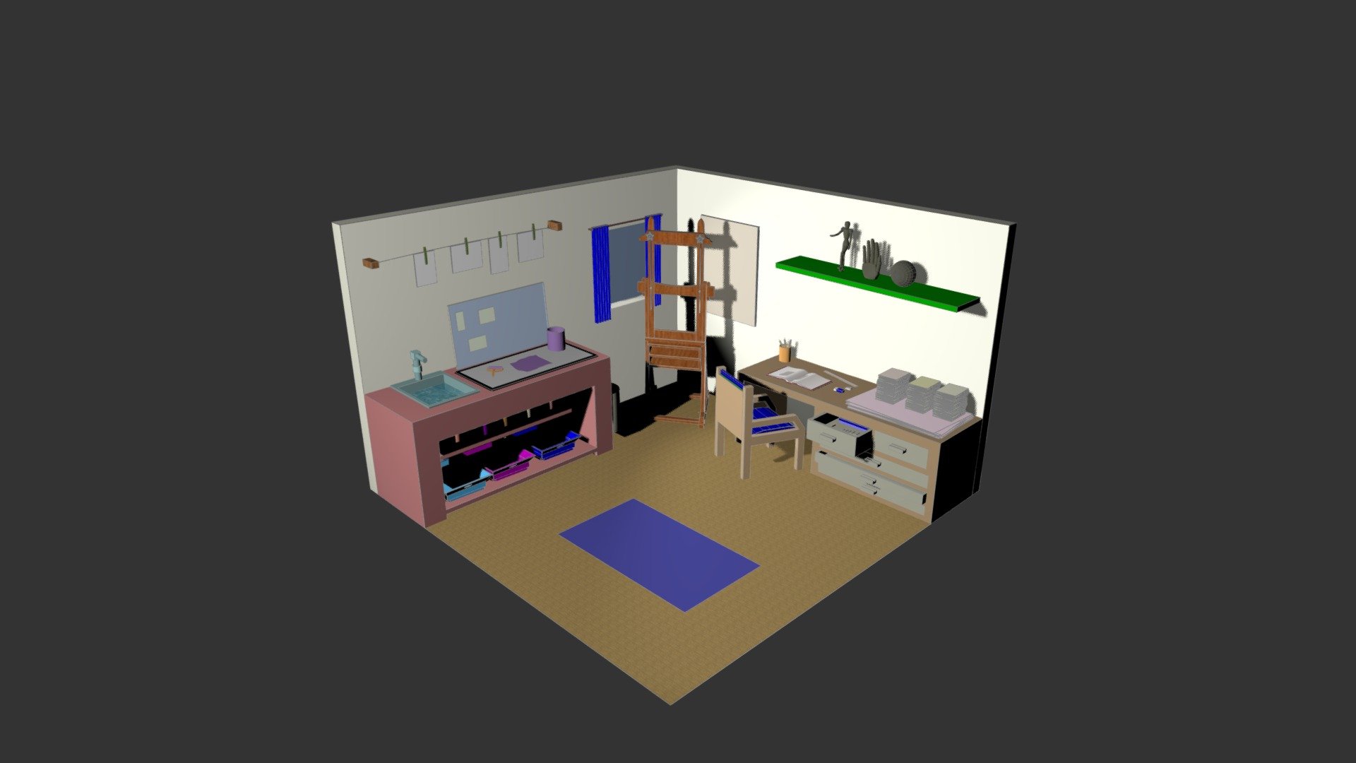 Fine Art Room - 3D model by CedwardsDesign (@Cedwards2506) [0c67d3a ...