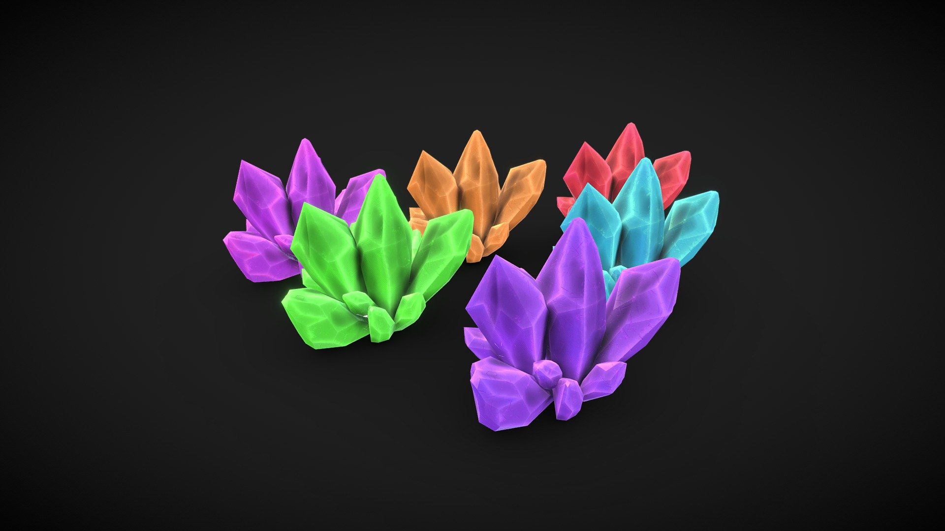 Stylized Crystals - Download Free 3D model by Uğur Yakışık (@UgurYksk ...
