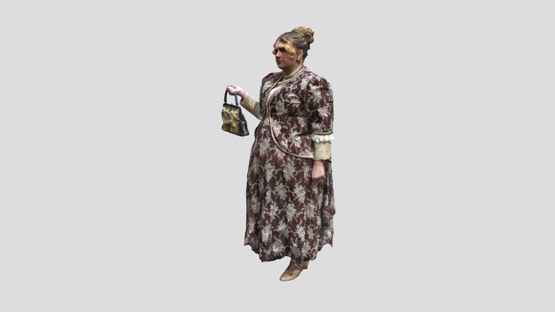 Edwardian Era Woman Standing Idle - Buy Royalty Free 3D model by Daniel ...