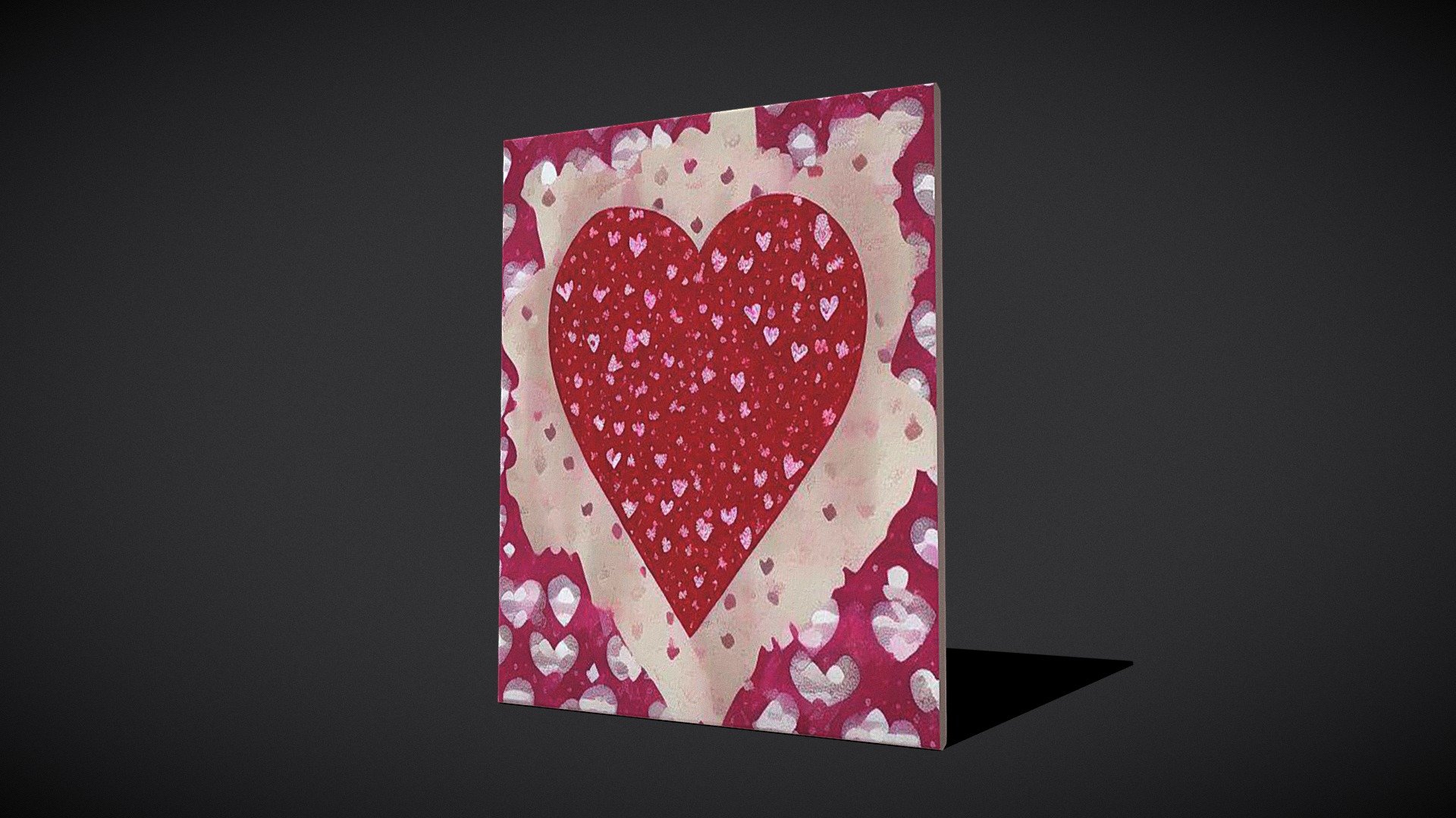 Delicate Hearts Painting - Buy Royalty Free 3D model by ...