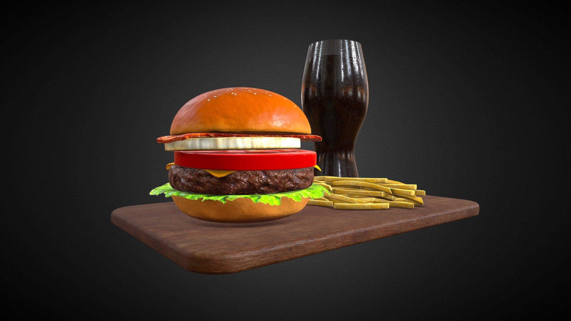 Hamburger - 3D model by bookiti [0c6f4c3] - Sketchfab