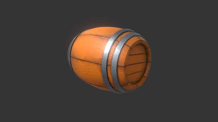 Stylized-wooden-barrel 3D models - Sketchfab