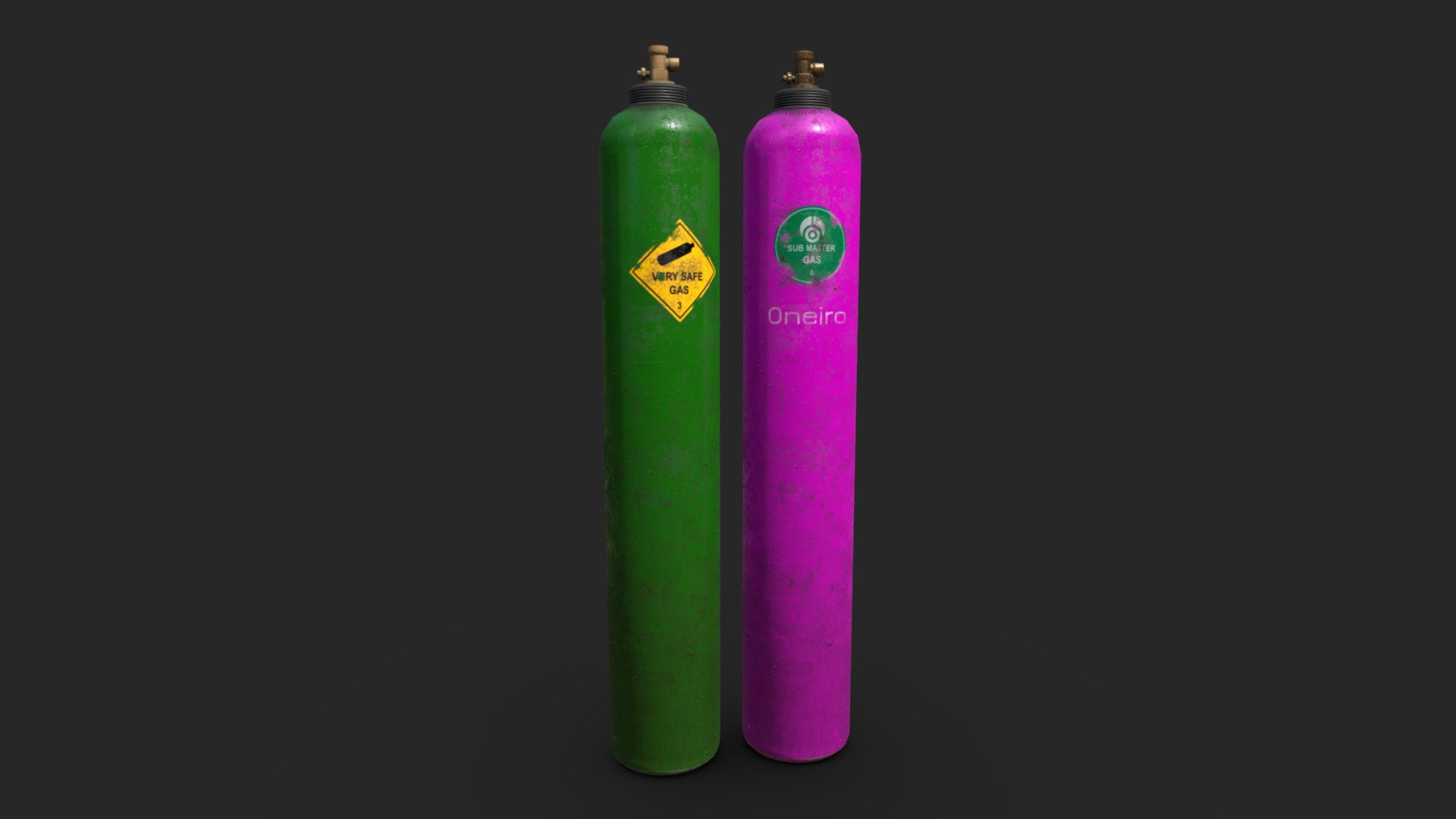Gas Cylinder - 3D model by BrendanStakenburg [0c74cab] - Sketchfab