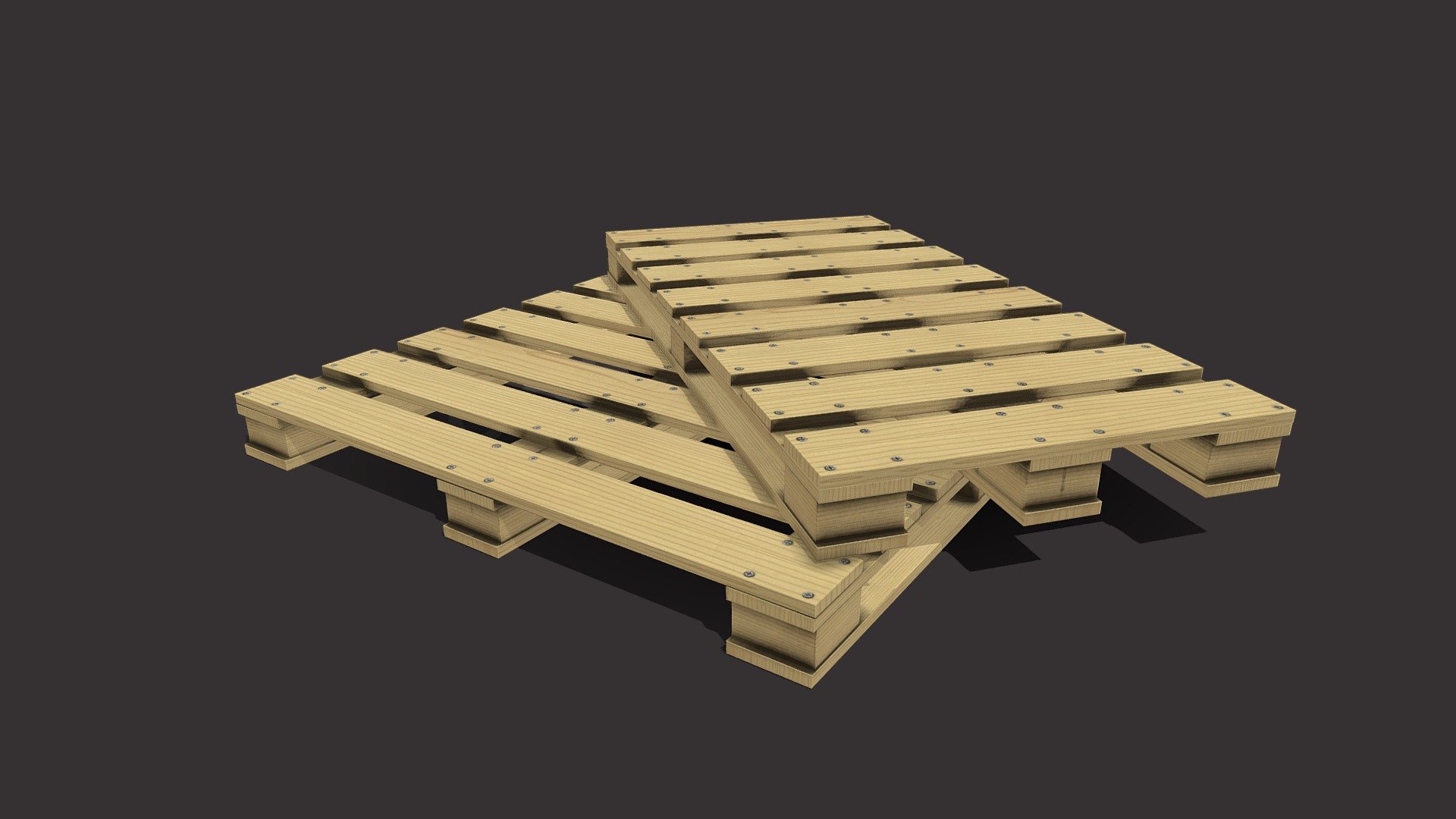 PR0030 WOODEN PALLET - 3D model by steeluniversity [0c78d27] - Sketchfab