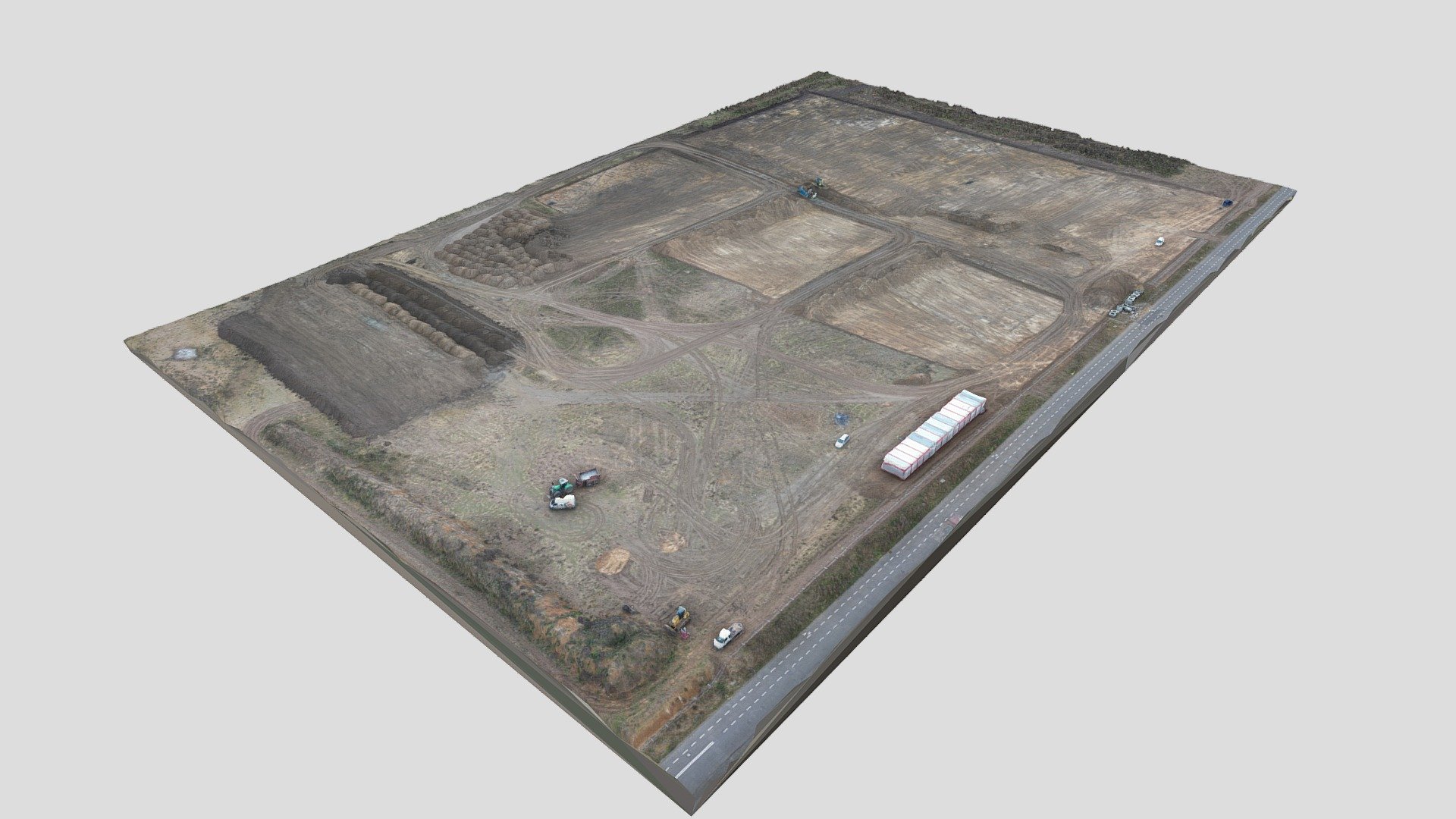 Big construction dig site and heaps - Download Free 3D model by ...