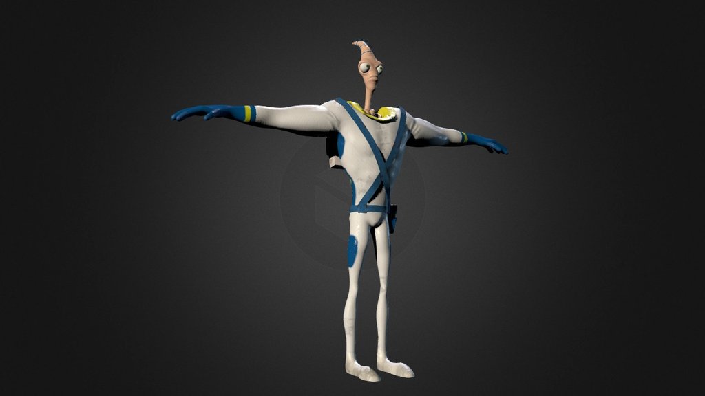 Earthworm Jim Fan art - 3D model by maxlef [0c79a50] - Sketchfab