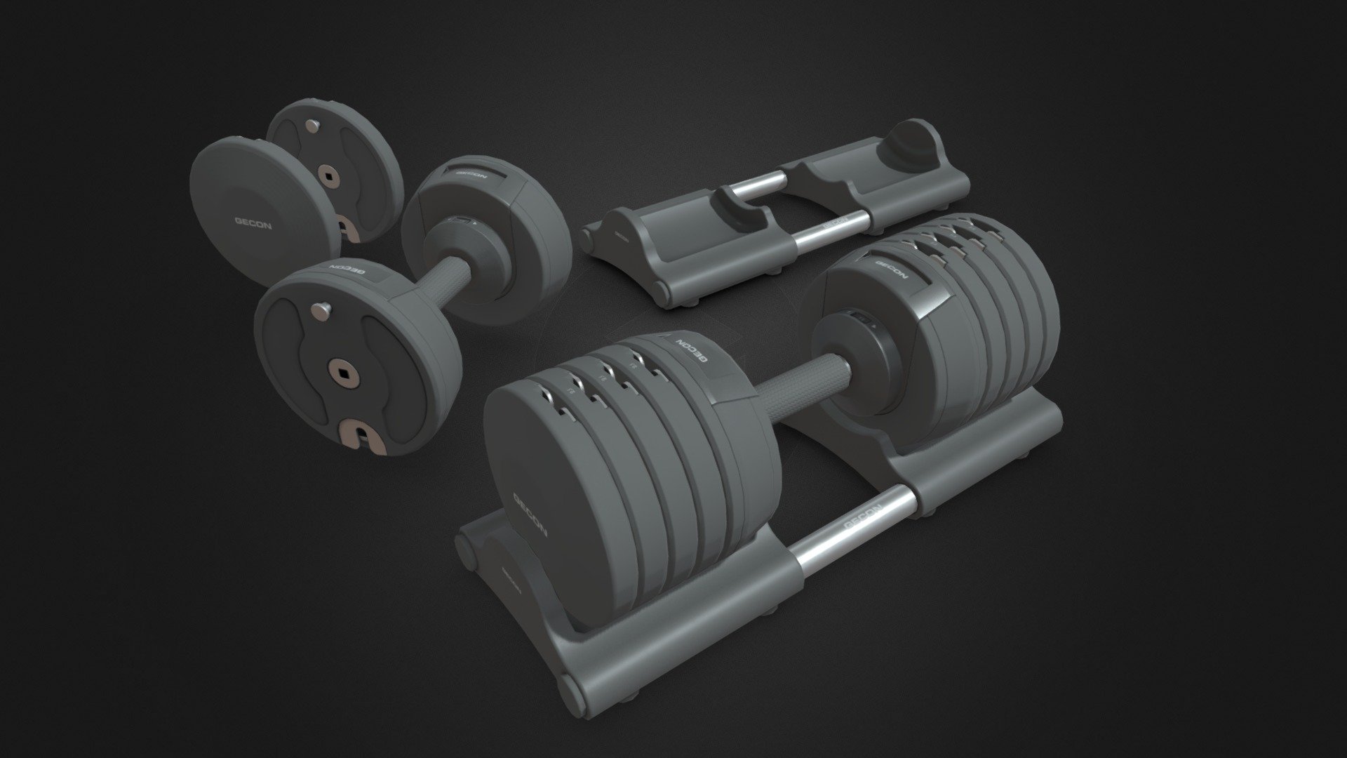 Modular Adjustable Dumbbell - 3D model by Sota 3007 (@celsota3007 ...