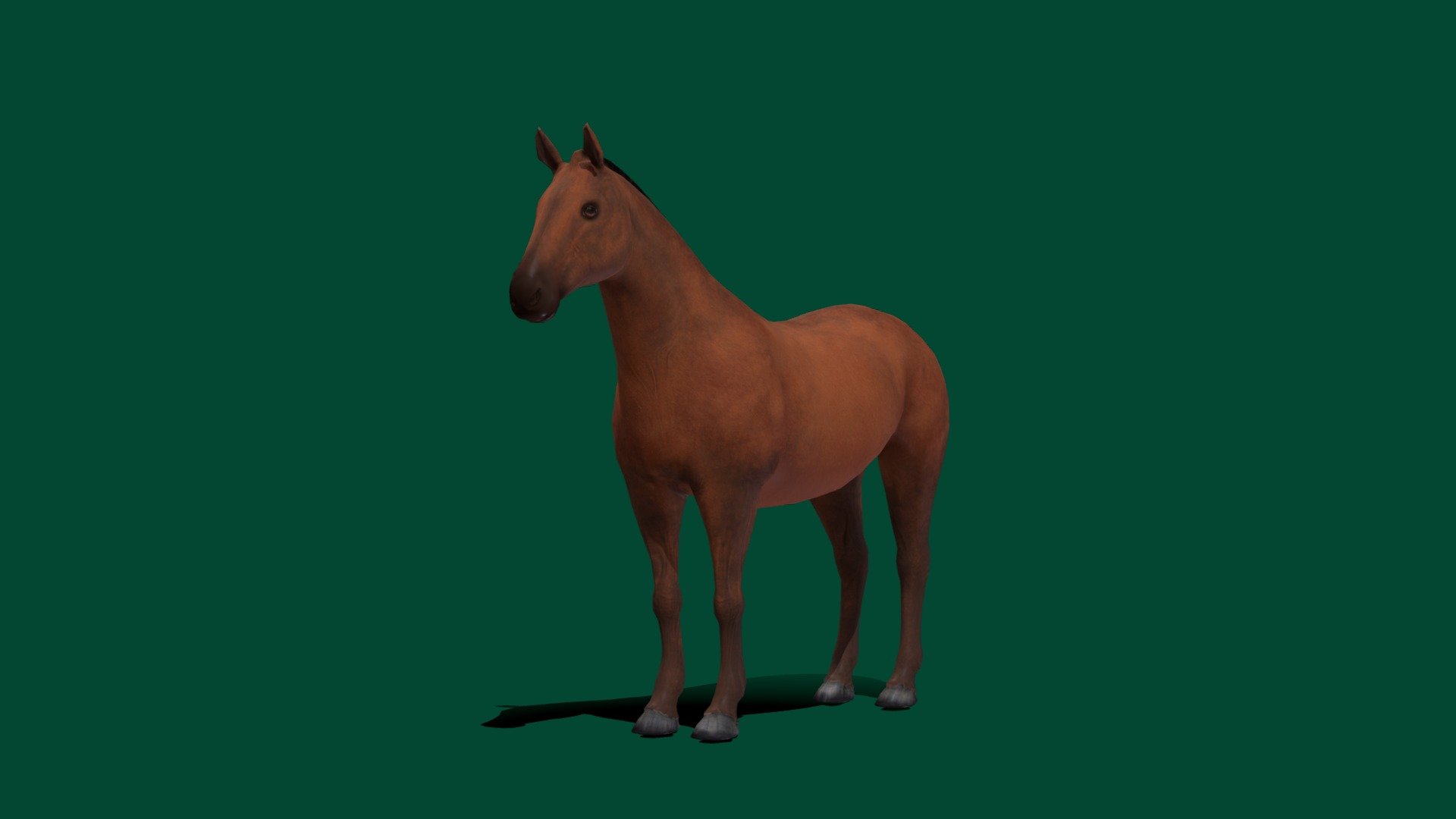 American Quarter Horse (Lowpoly) - Buy Royalty Free 3D model by ...