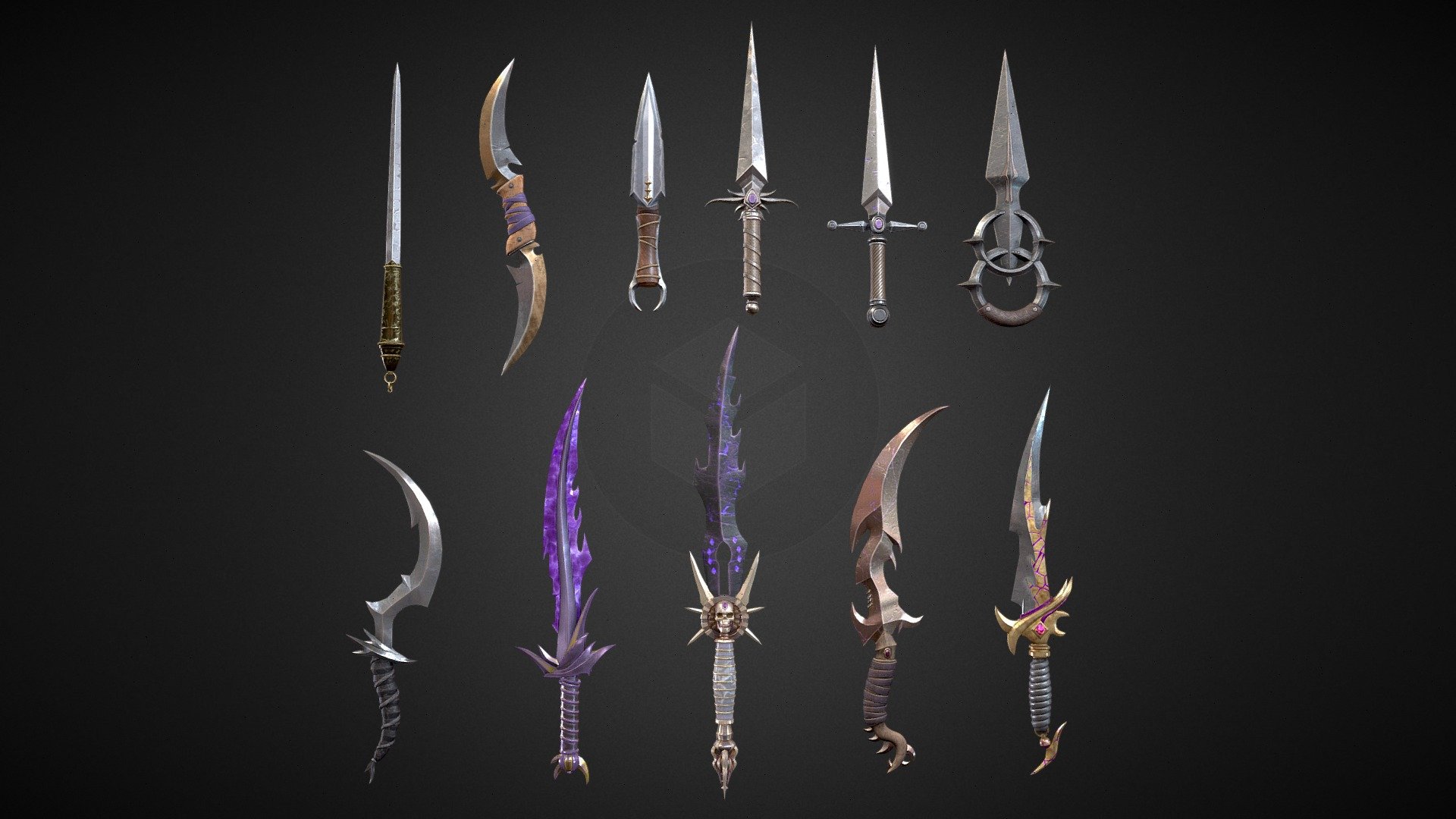 Fantasy Dagger - Big Collection - HiepVu - Buy Royalty Free 3D model by HiepVu [0c8b16c ...
