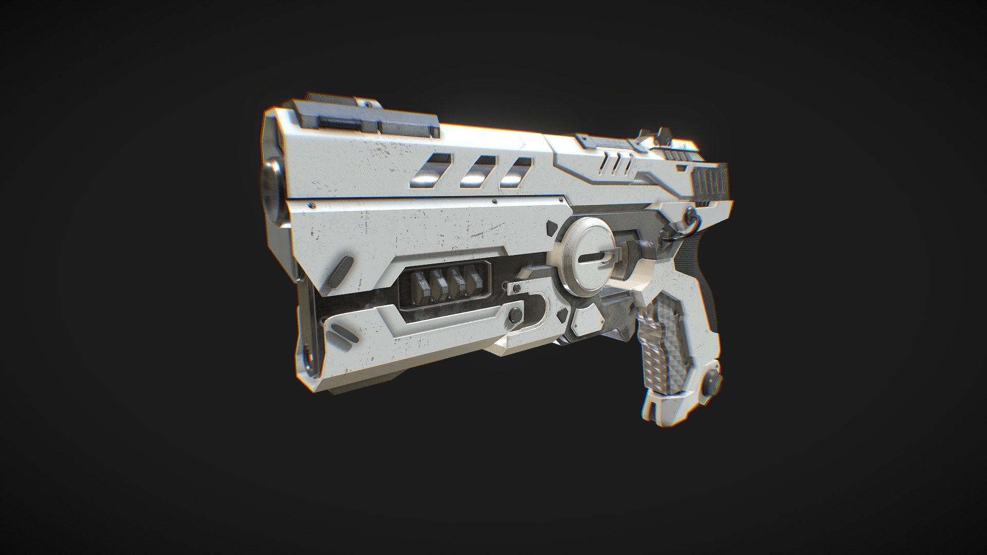 Sci-Fi Cyberpunk Gun - 3D model by Sergio Molina (@sergiomolina3d ...