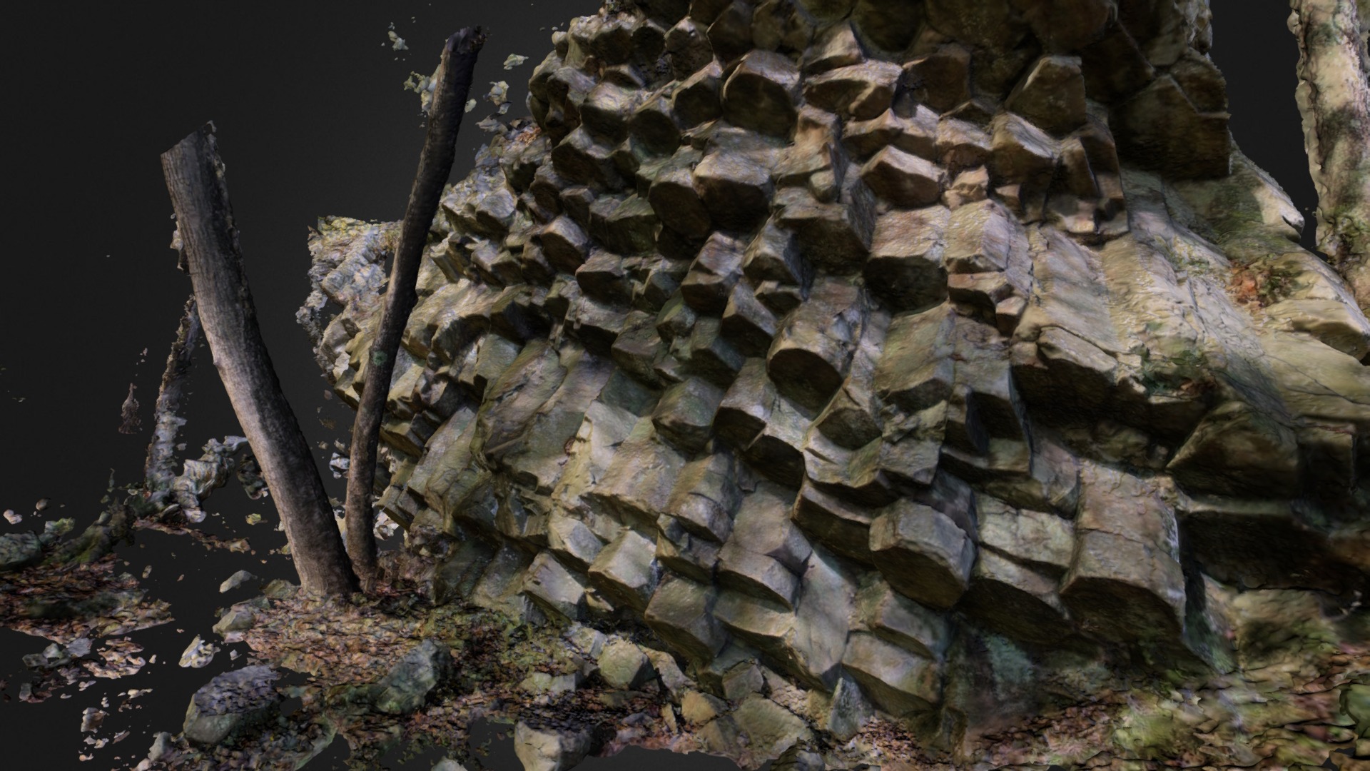 Columnar joints in Catoctin Formation - 3D model by alanpitts [0c8d1ec ...