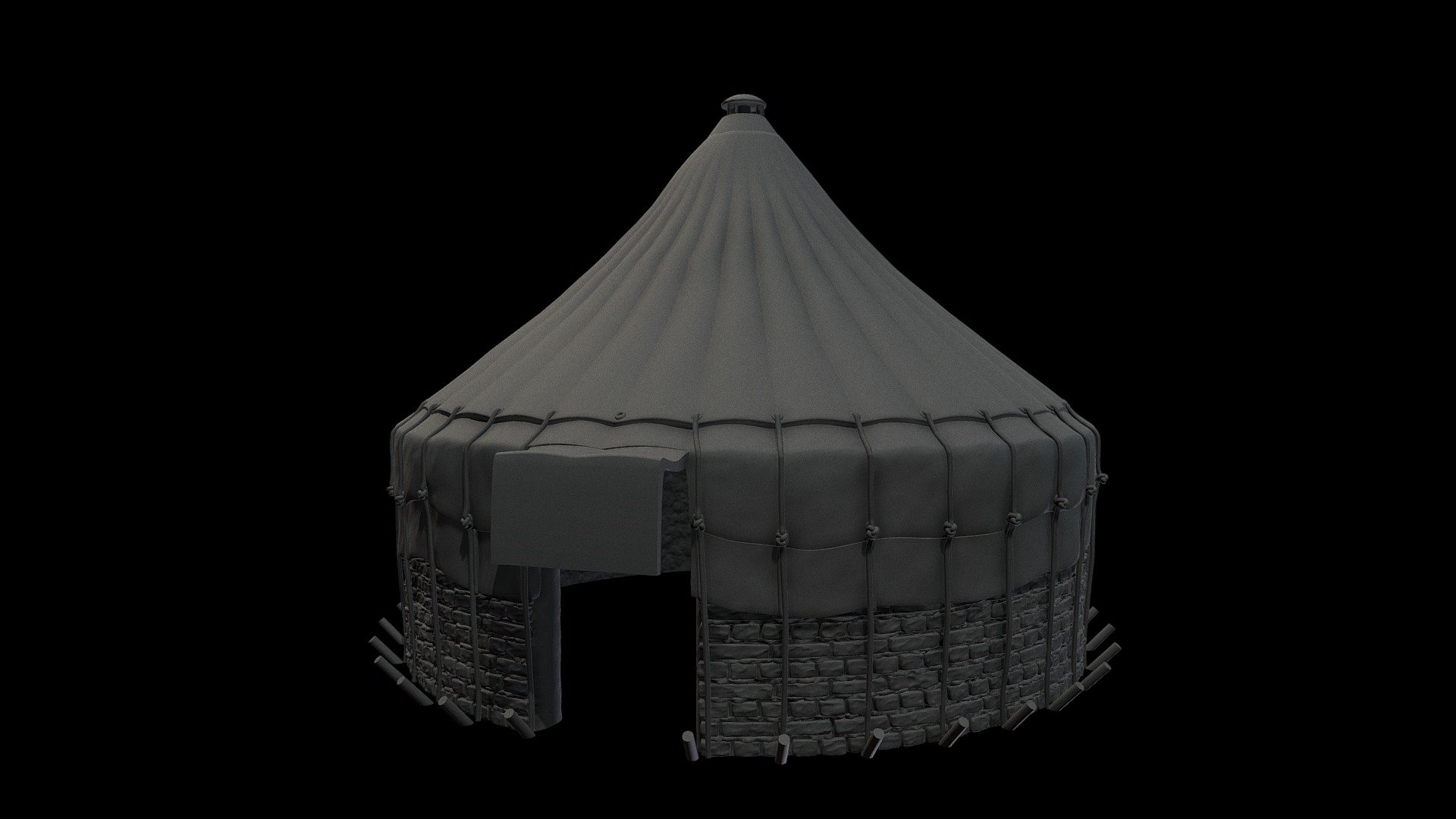 Spanish army military tent 28mm 1/56 - 3D model by ngauge.es [0c8da44 ...