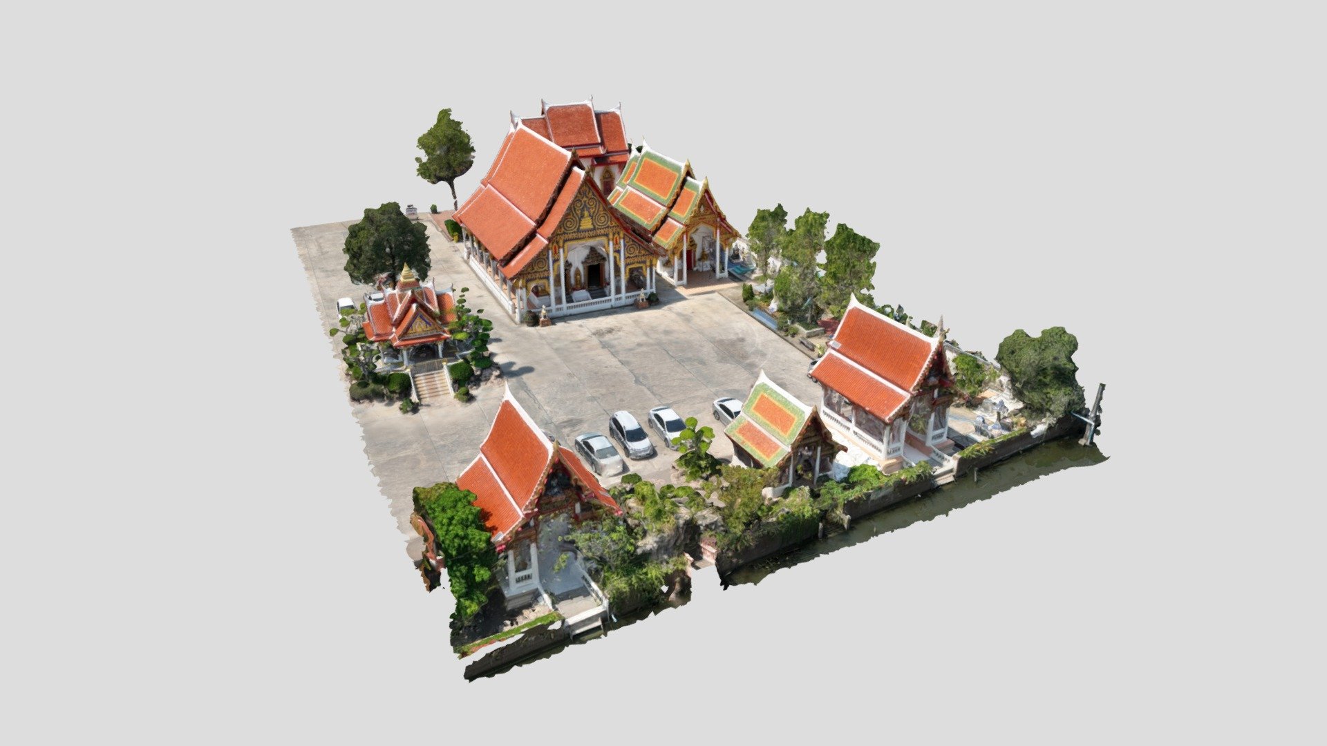Wat_Sriruengboon_Nonthaburi - 3D model by Wutthichai_71DroneService ...