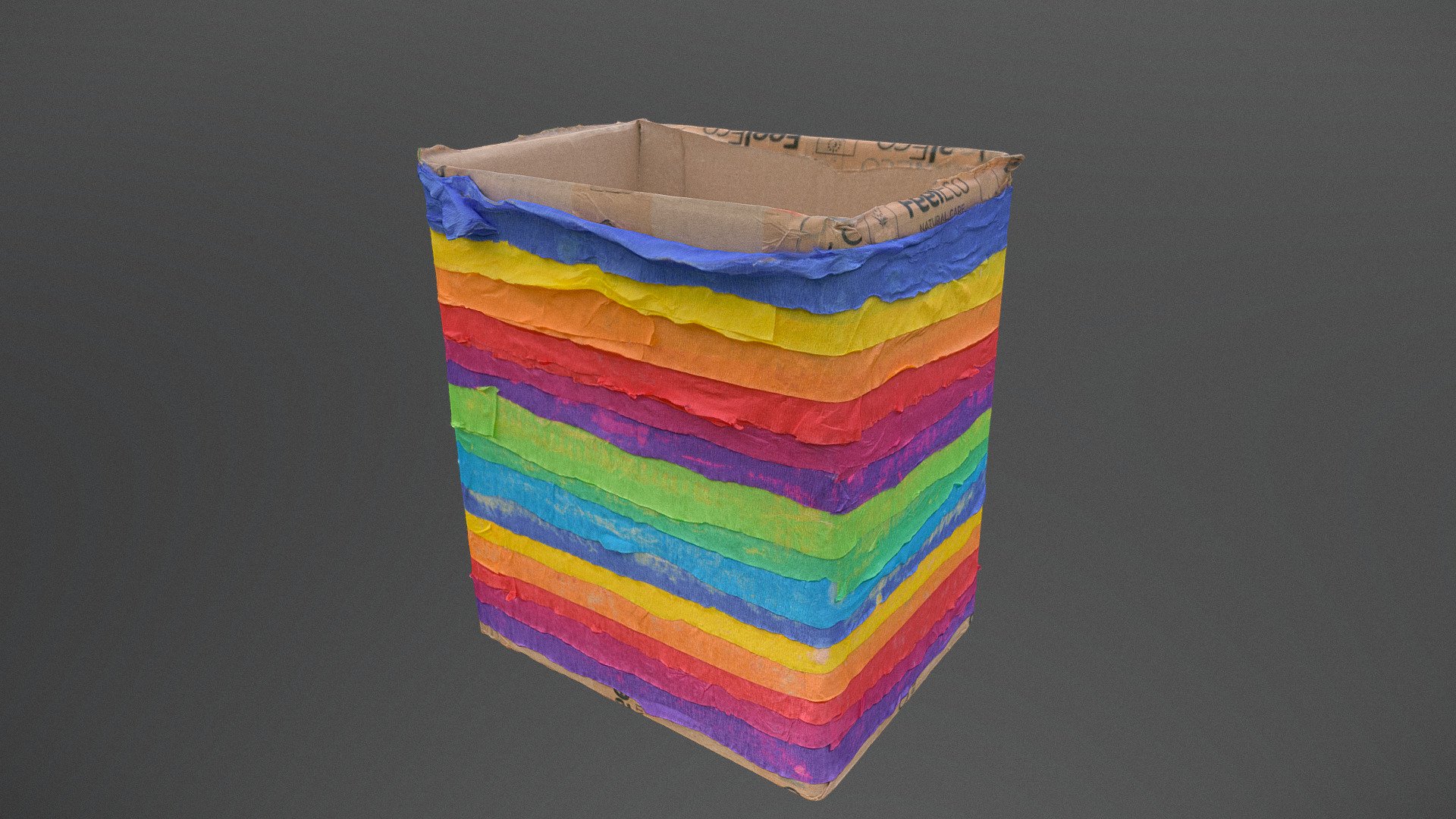 Rainbow trash bin - 3D model by matousekfoto [0c913cb] - Sketchfab