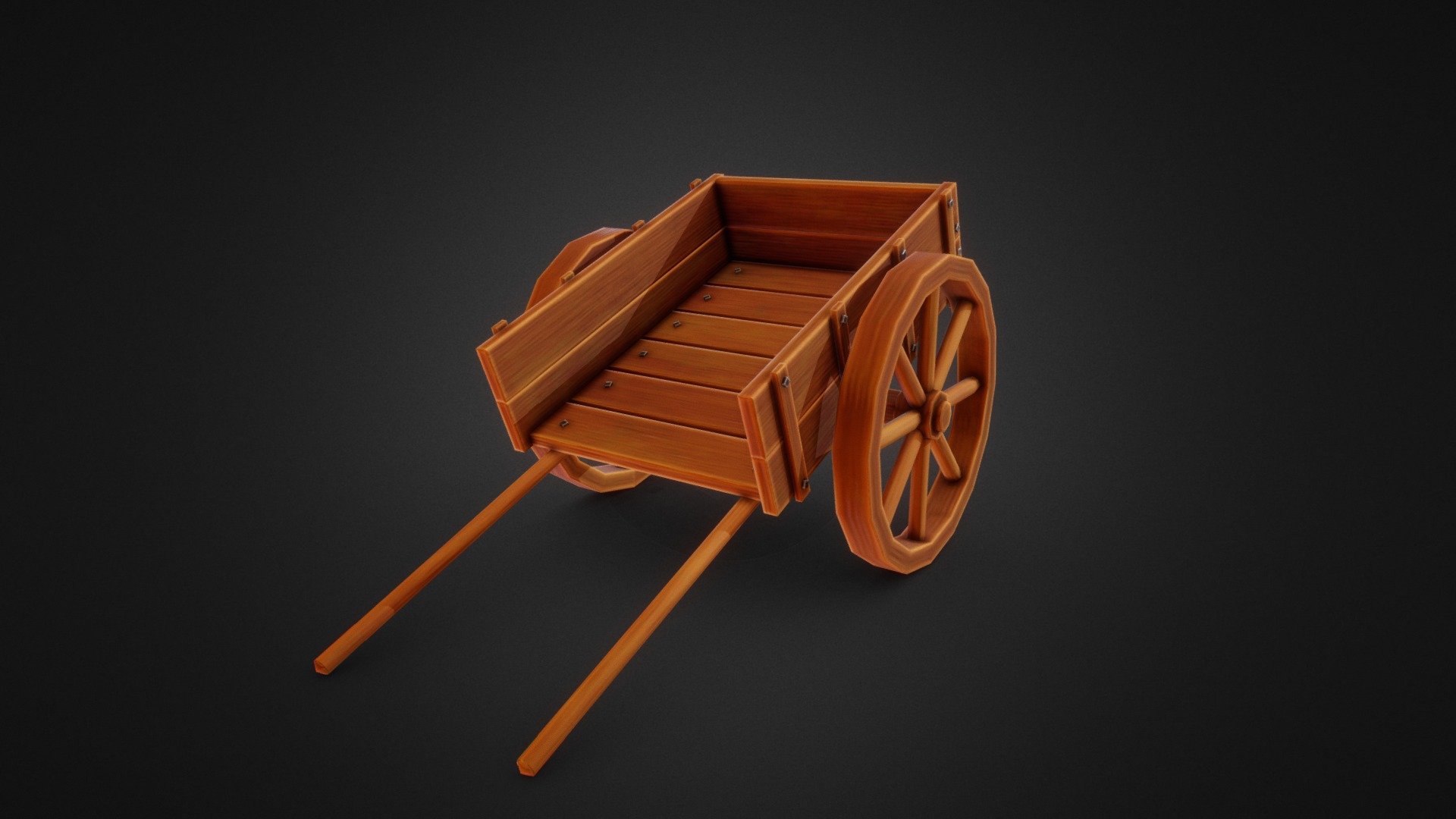 Stylized Wooden Cart - Download Free 3D model by BartekHere [0c91667 ...