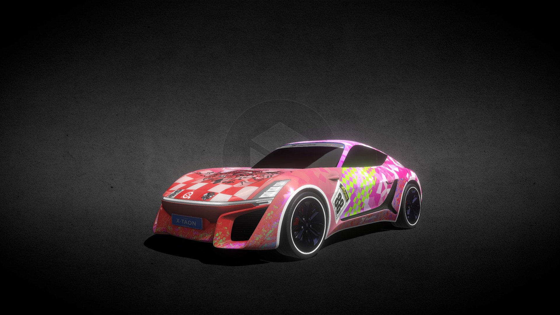 X-TAON：ART CAR TEXTURING CHALLENGE - 3D model by Mr.Ma (@mashuai ...