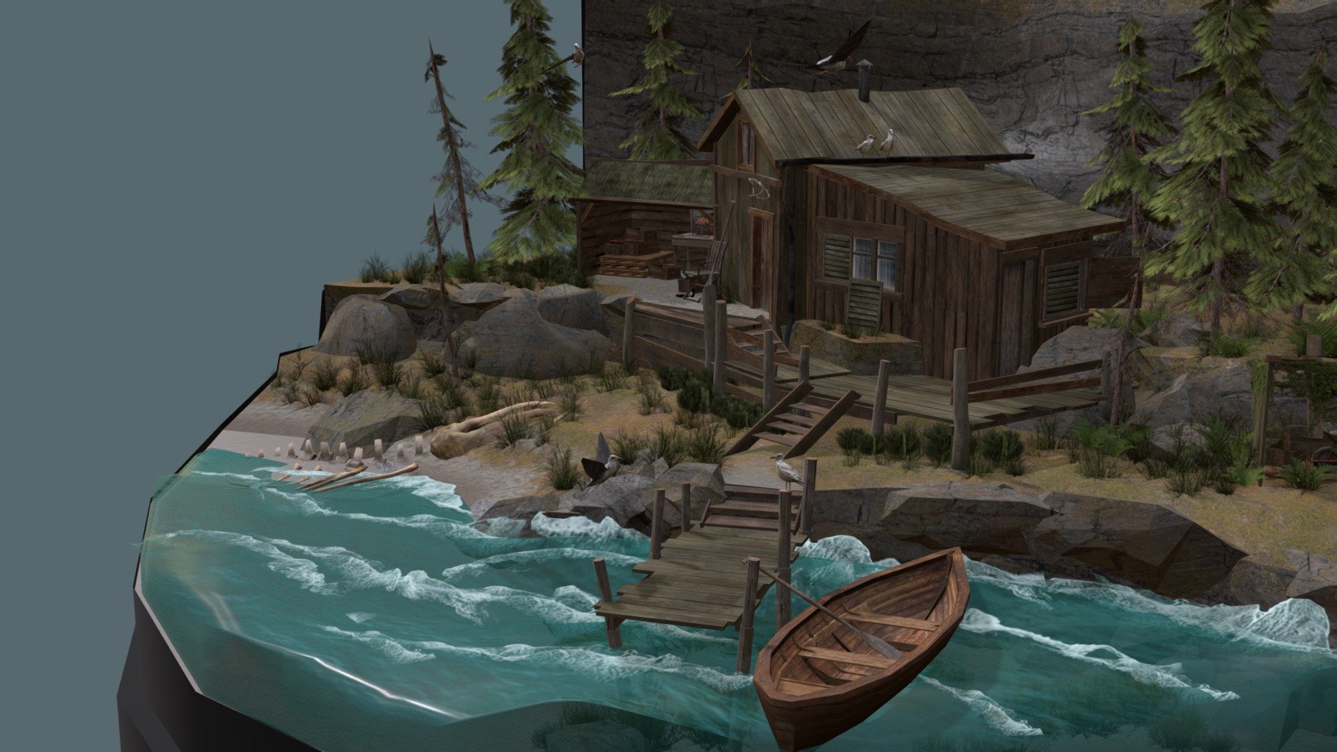 DAE Diorama - By the ocean - 3D model by Robbert Verlinden ...