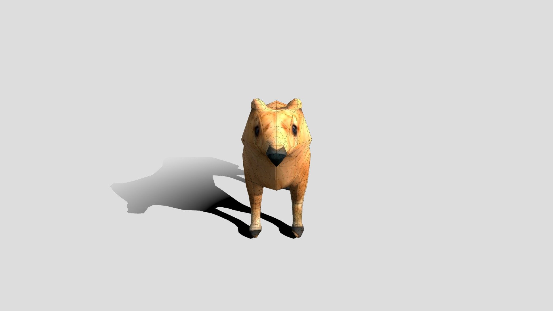 3ds max low poly bad textured dog - 3D model by kancerov [0c96a4f ...
